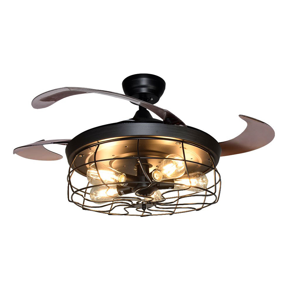 Williston Forge Howey 42" 3-blade Retractable Ceiling Fan With Lights ...