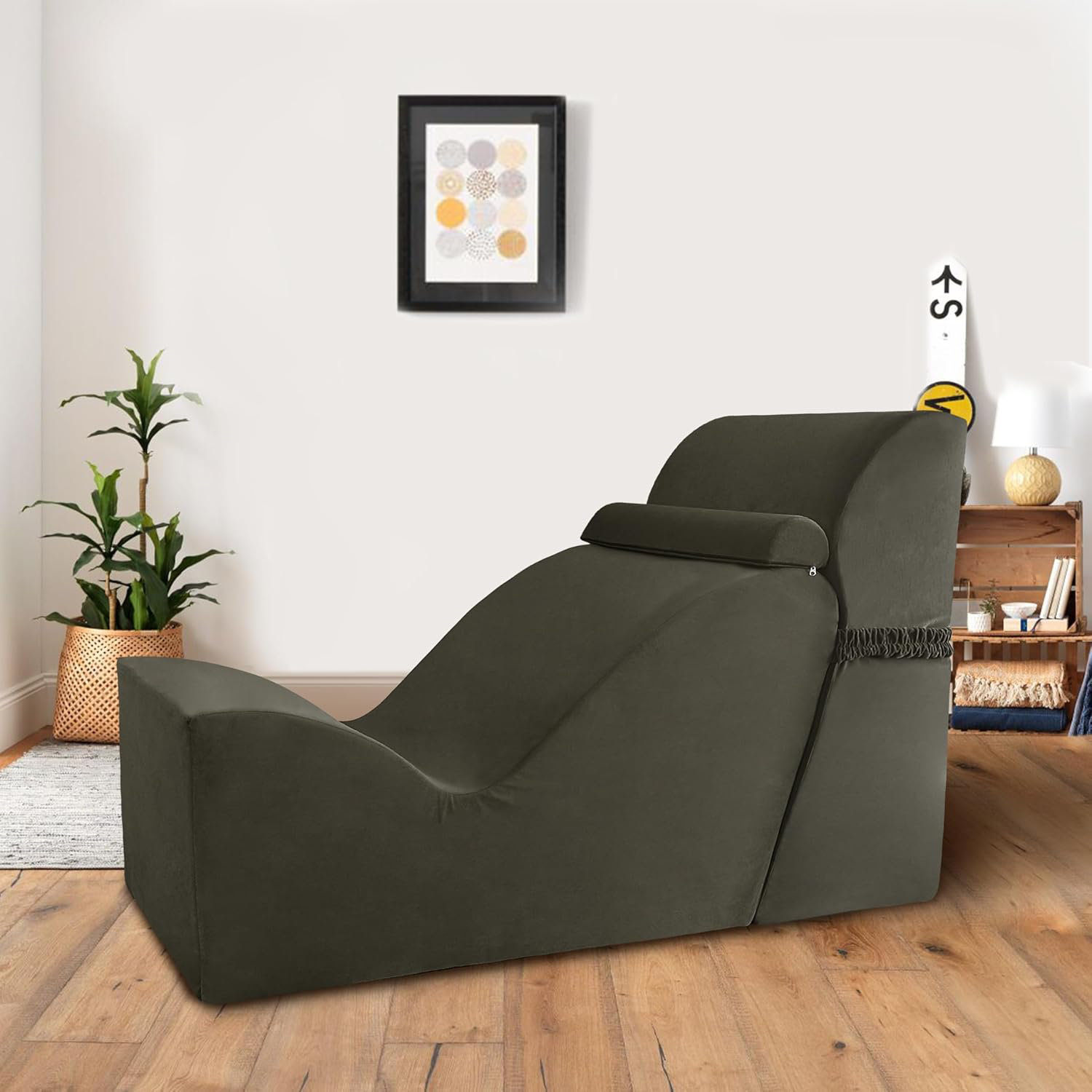 WOWMAX Lie-down Comfort Wowmax Curved Chaise Lounge For Yoga, For ...