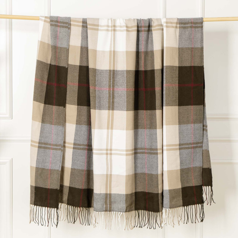 Battilo Home Yarn-Dyed Modern Plaid Throw, Checkered Throw Blanket for ...