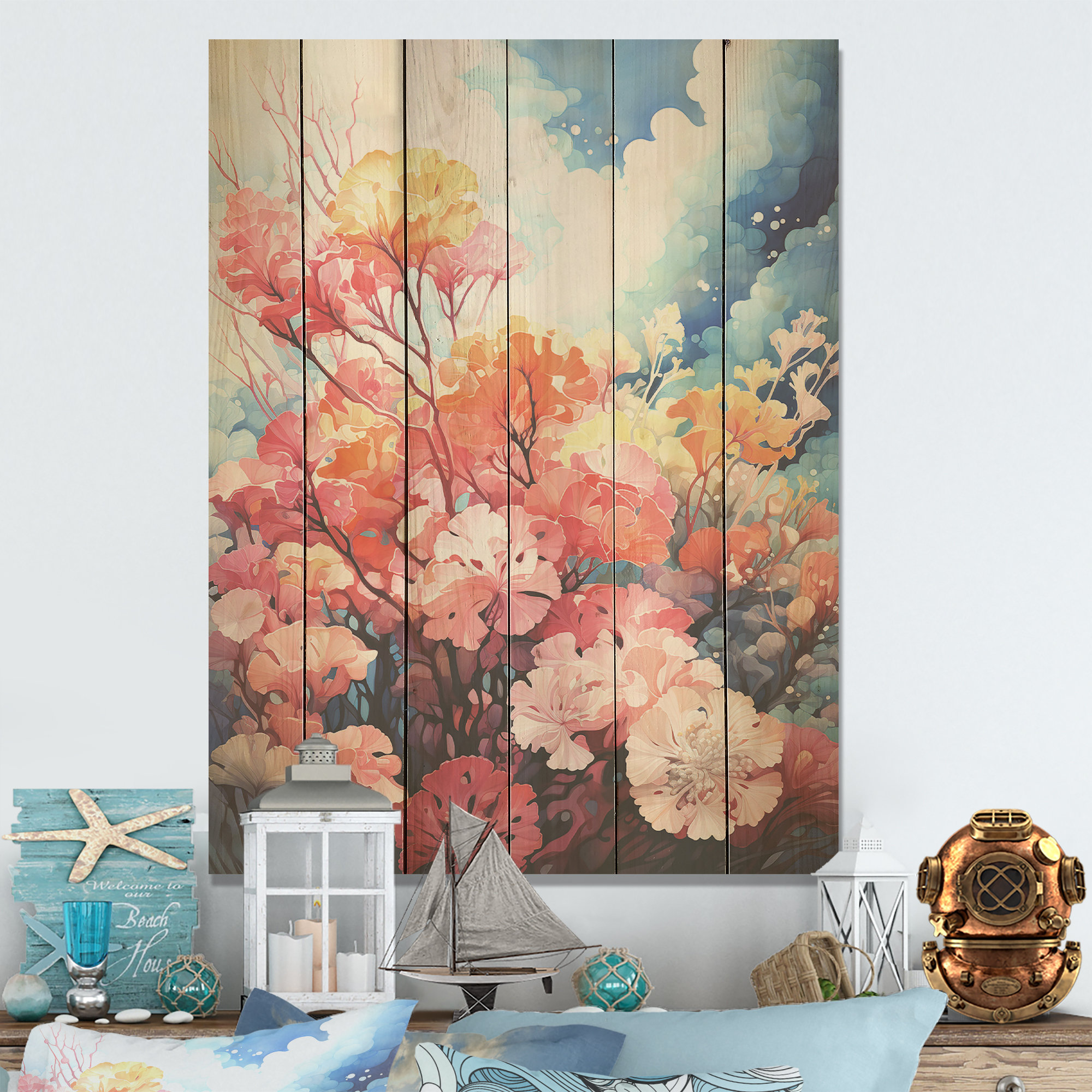 Ophelia & Co. Coral Reef Barrier Gracefulness I - Coastal Coral Under ...