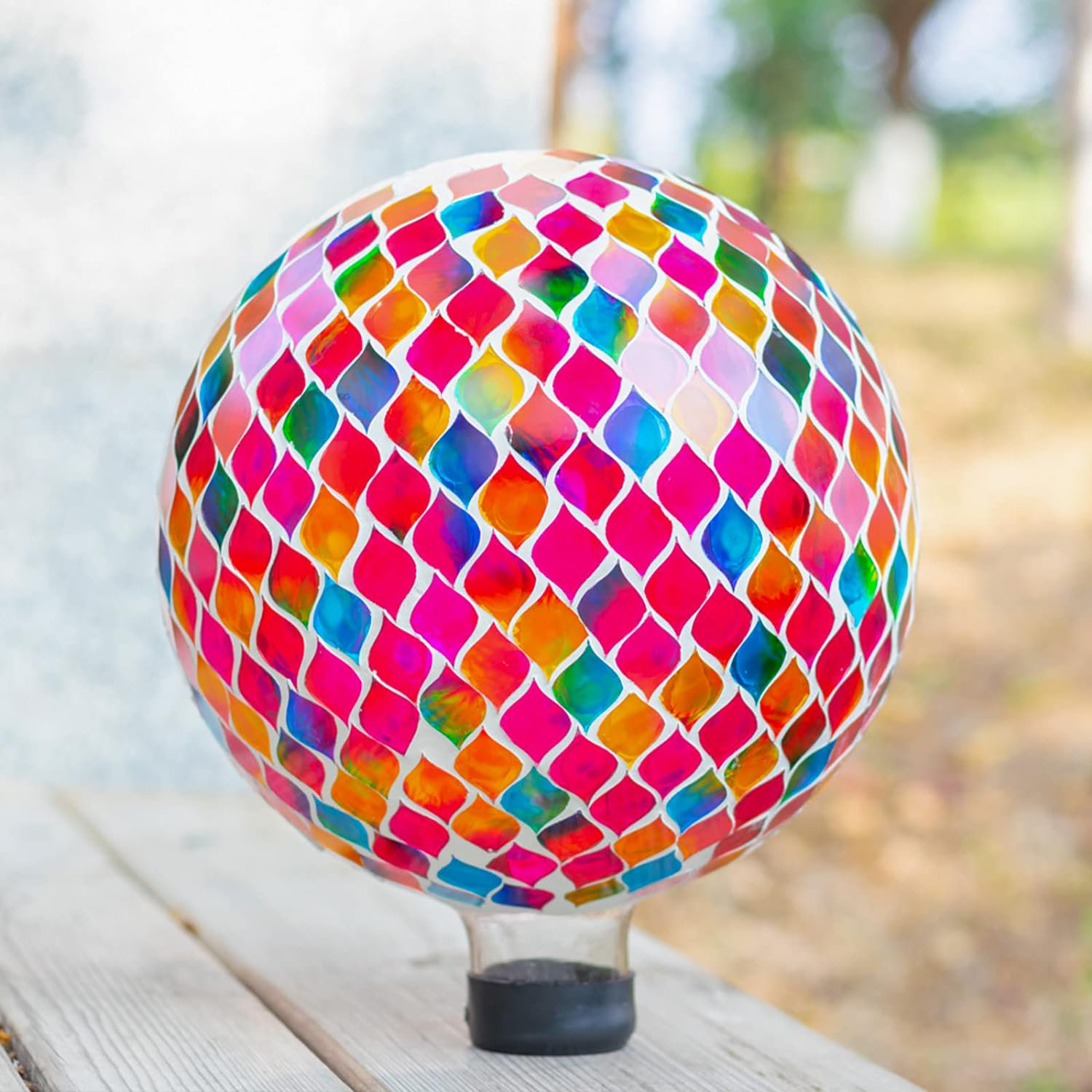 Arlmont & Co. Gazing Ball, Glass Mosaic Gazing Balls Sphere For Garden ...