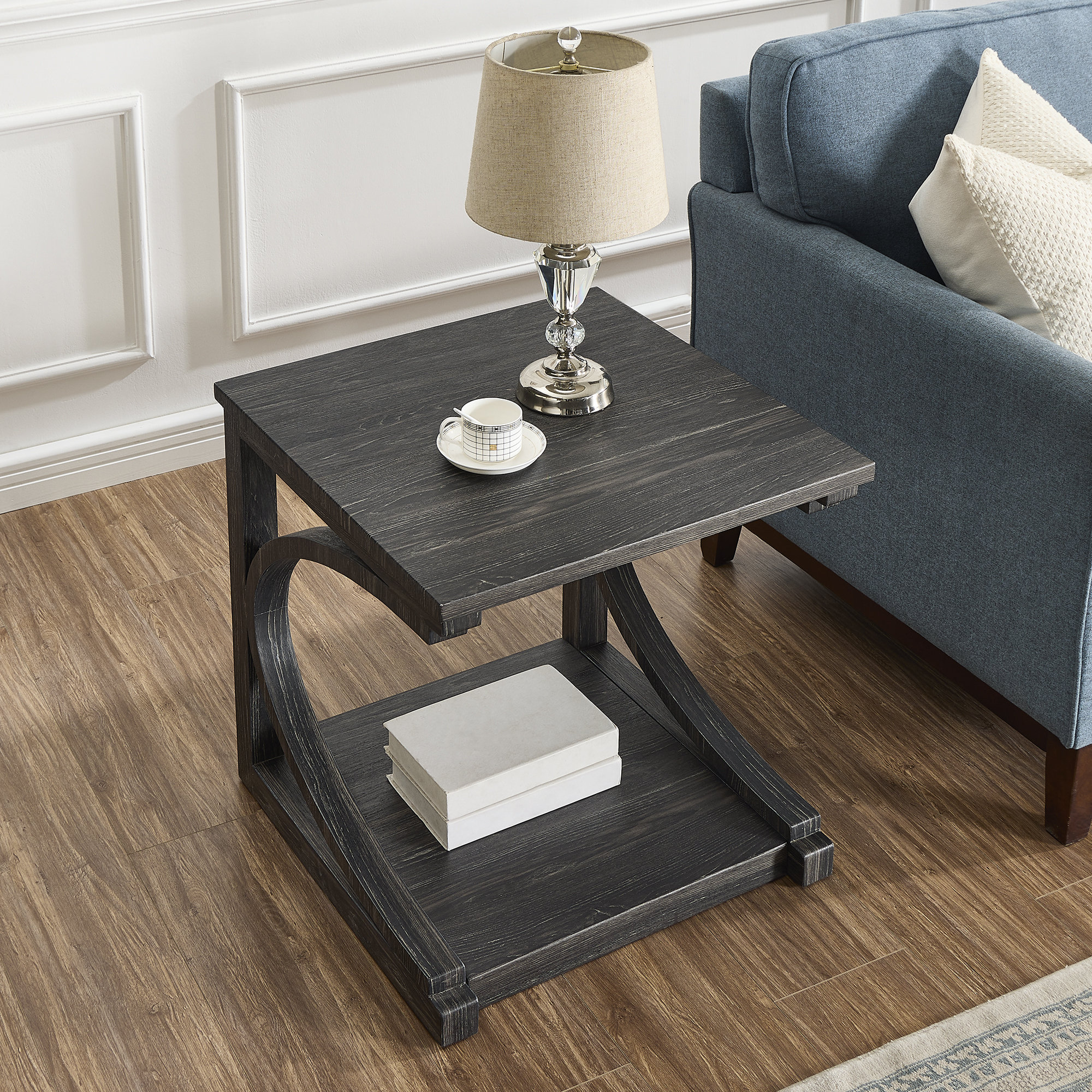 Gracie Oaks Solid Wood Modern Coffee Table with Concealed Storage ...