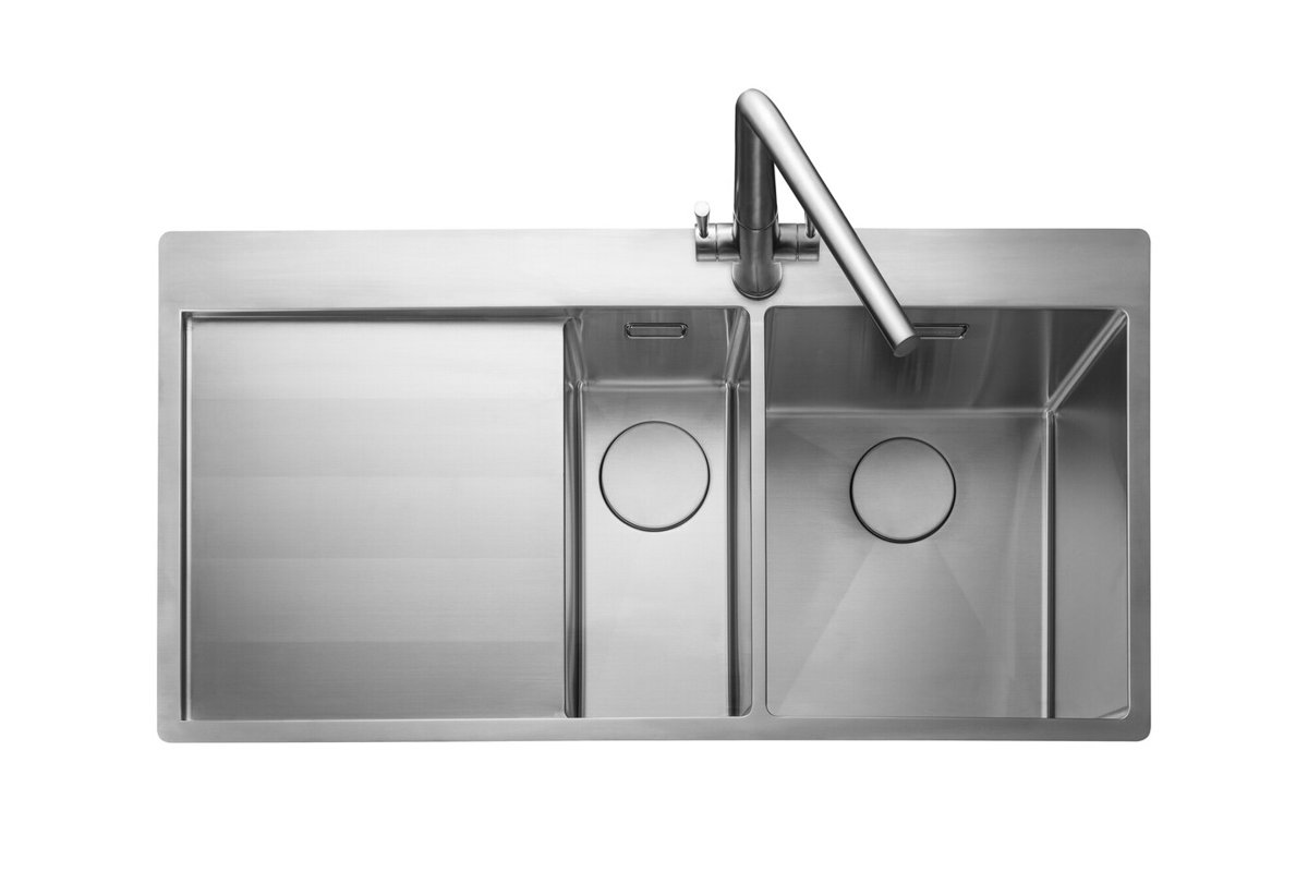 Rangemaster Sink & Taps 500mm W Stainless Steel Drop-In Kitchen Sink ...