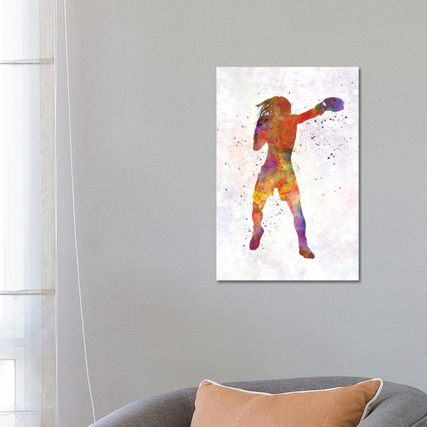 Brayden Studio Woman Boxer Boxing Kickboxing Silhouette Isolated IIII ...