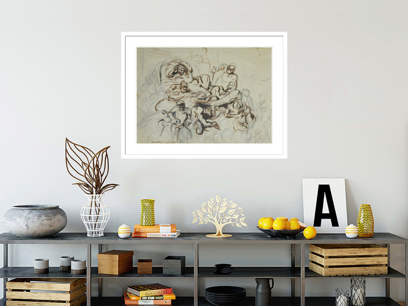 Red Barrel Studio® Study for the Death of Sardanapalus by Eugène ...