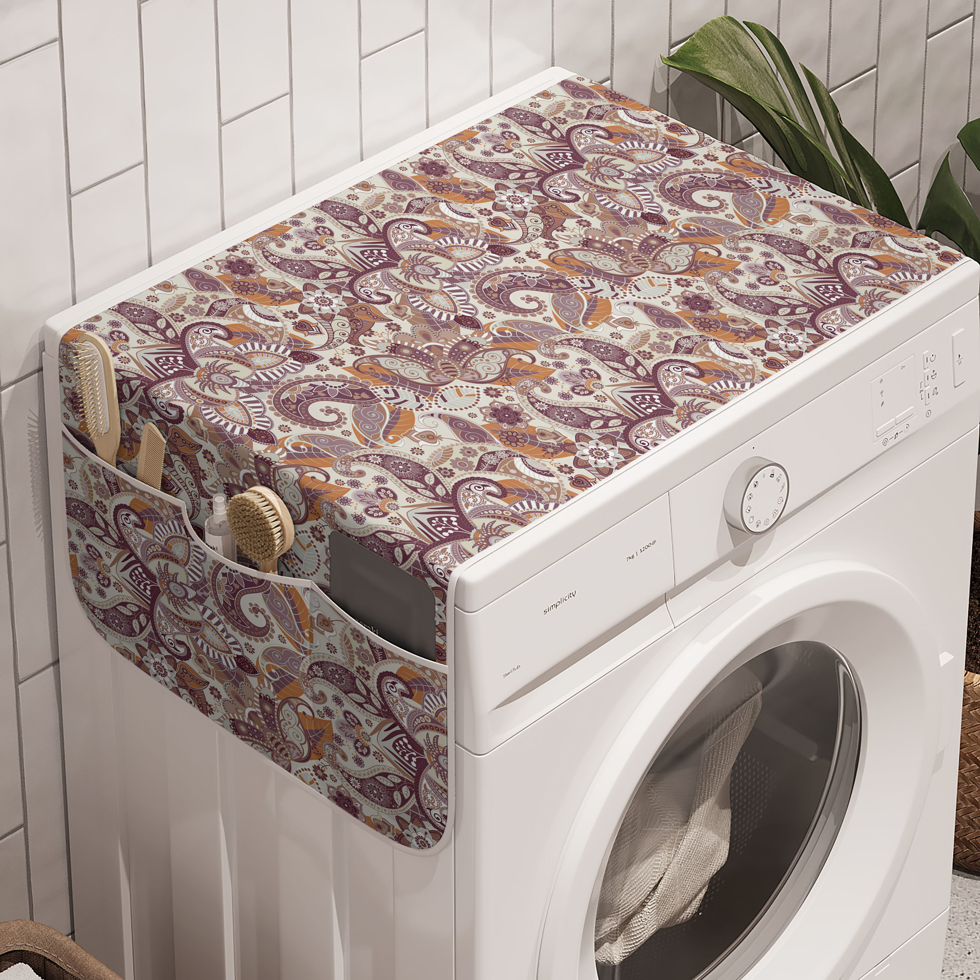 East Urban Home Batik Washing Machine Organizer Pack of 2 47" x 18.5 ...