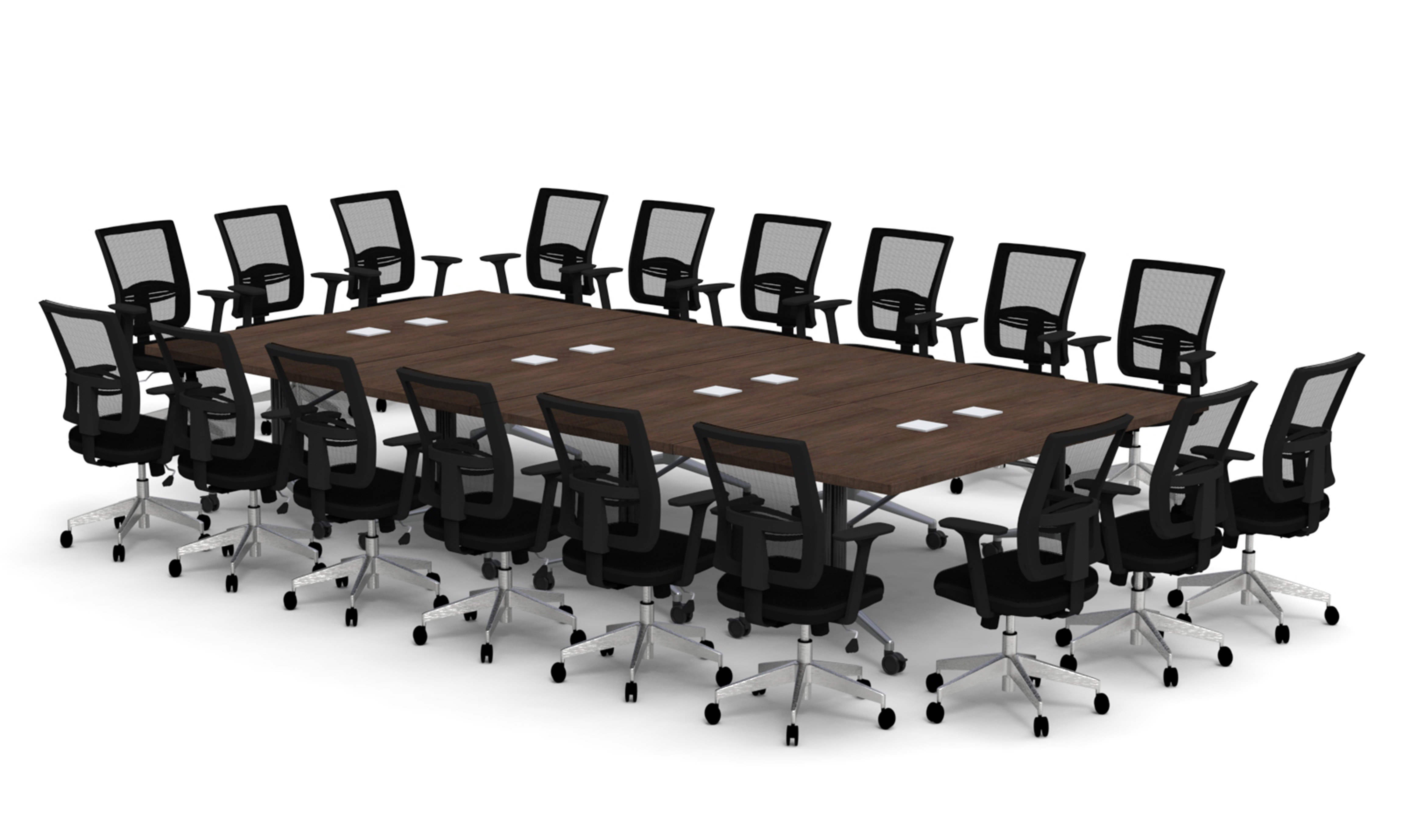 Team Tables 18 Person Fold Up Training Table and Chair Set with Casters ...