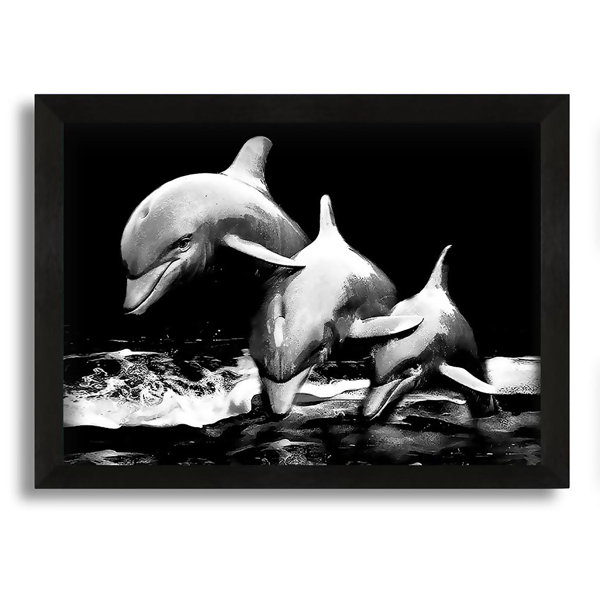 House of Hampton Dolphins - Picture Frame Photograph on Canvas ...