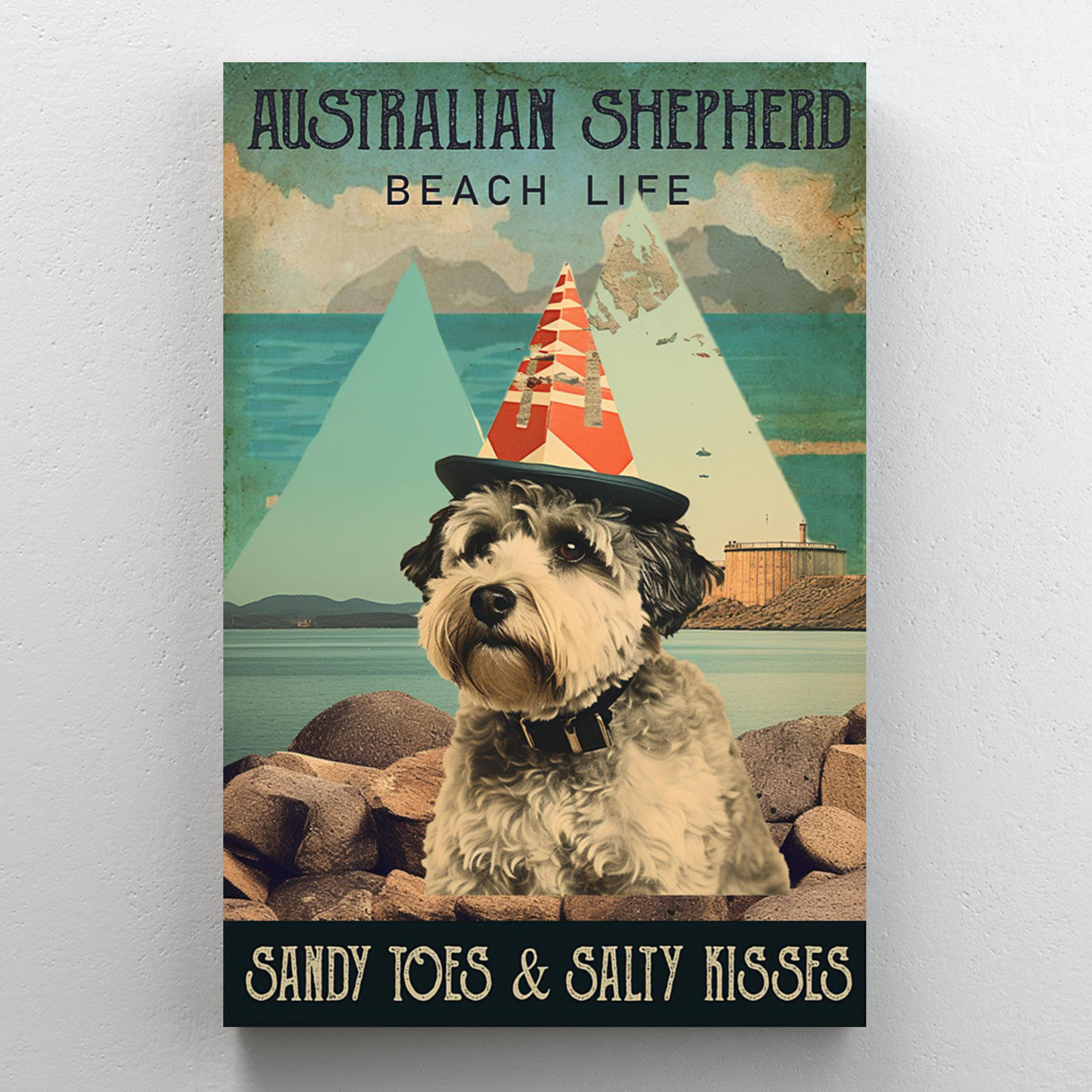 Trinx Australian Shepherd Beach Life | Wayfair