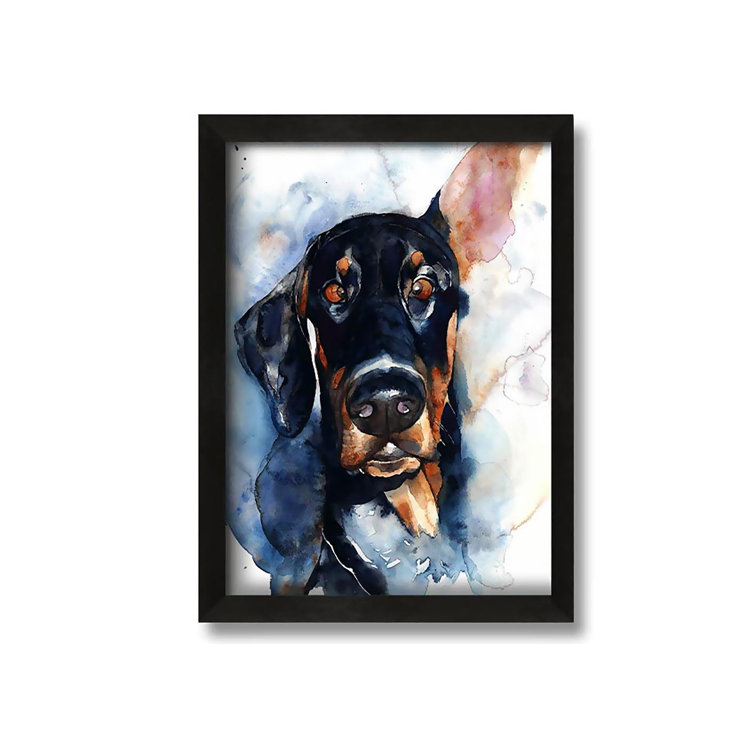 ClassicLiving Doppy Dalmation Dog - Single Picture Frame Painting on ...