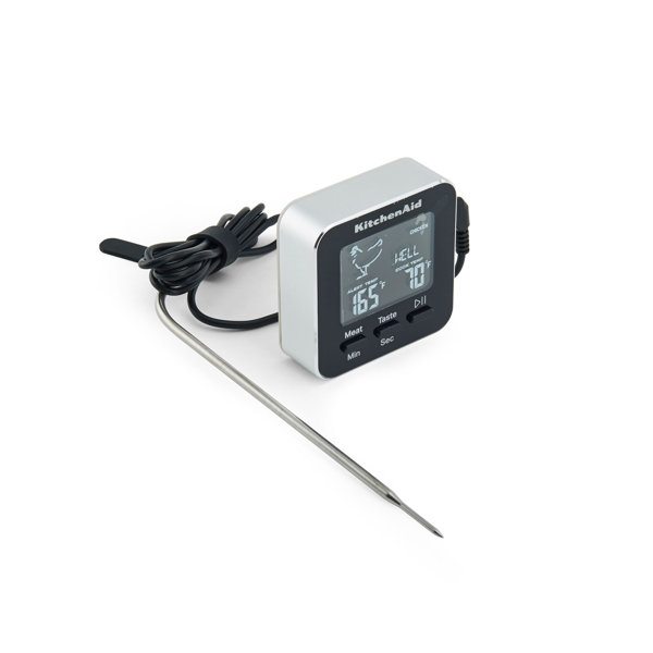 KitchenAid® KitchenAid Programmable Wired Probe Thermometer Black | Wayfair