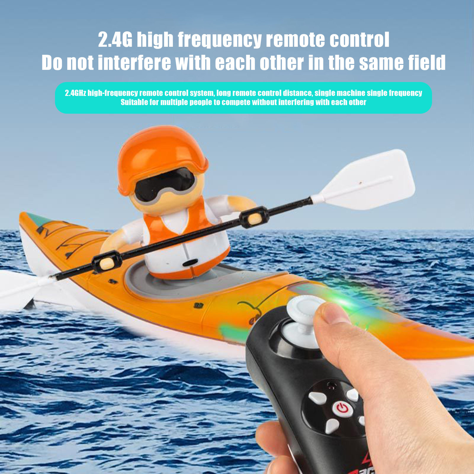 Longshore Tides Remote Control Kids Boat Toy with LED Paddle Waterproof ...