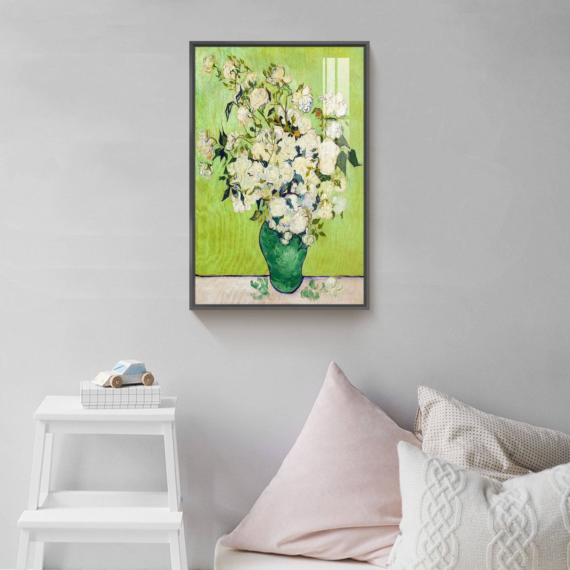 Winston Porter Ruthville Still Life Pink Roses in a Vase by Vincent Van ...