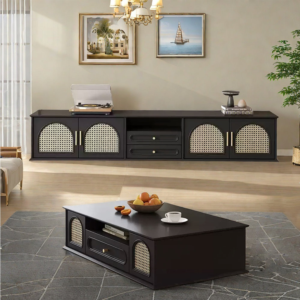 moonlight design American retro TV stand coffee table combination | Wayfair