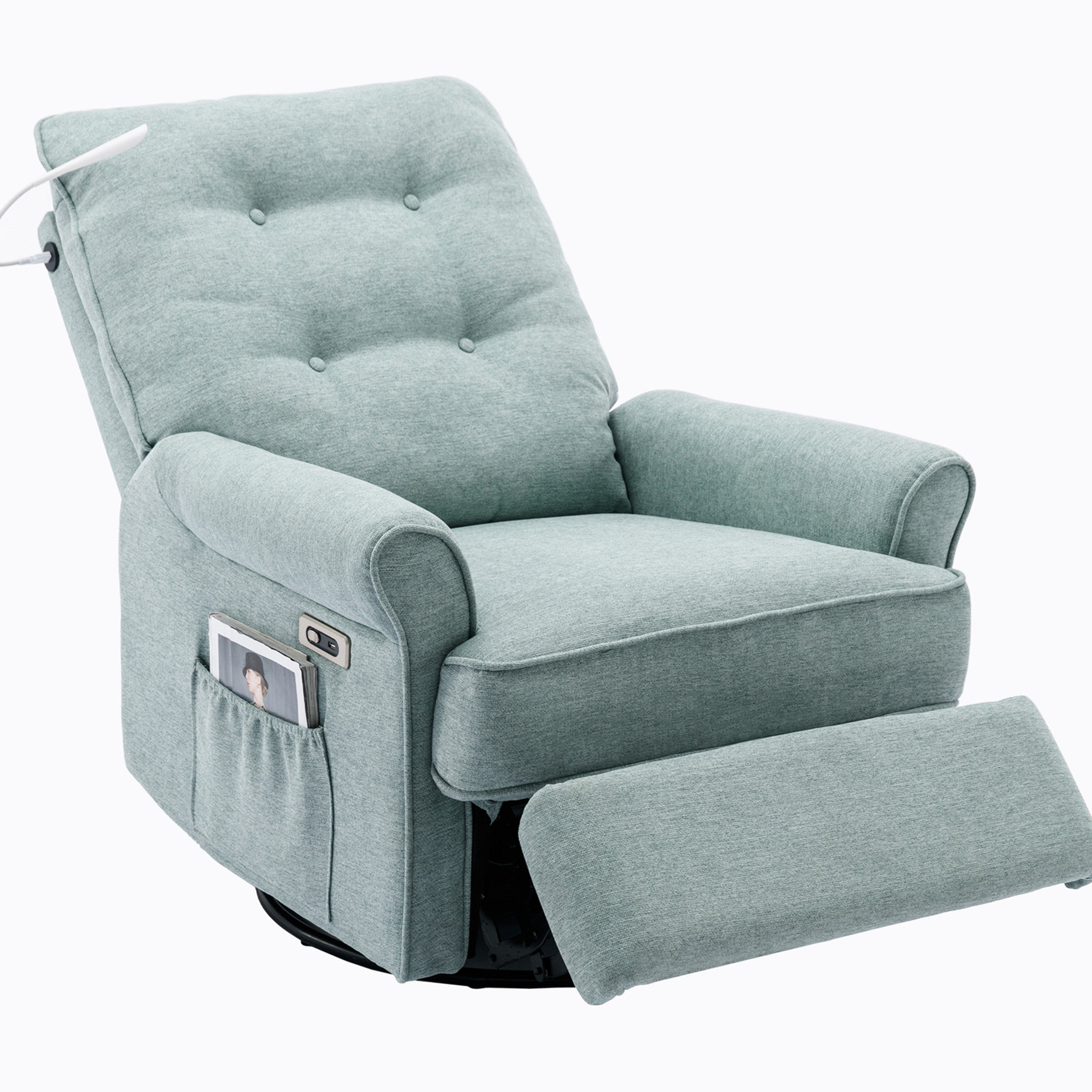 Latitude Run® Power Lift Recliner Chair 270 Degree Swivel Recliner ...