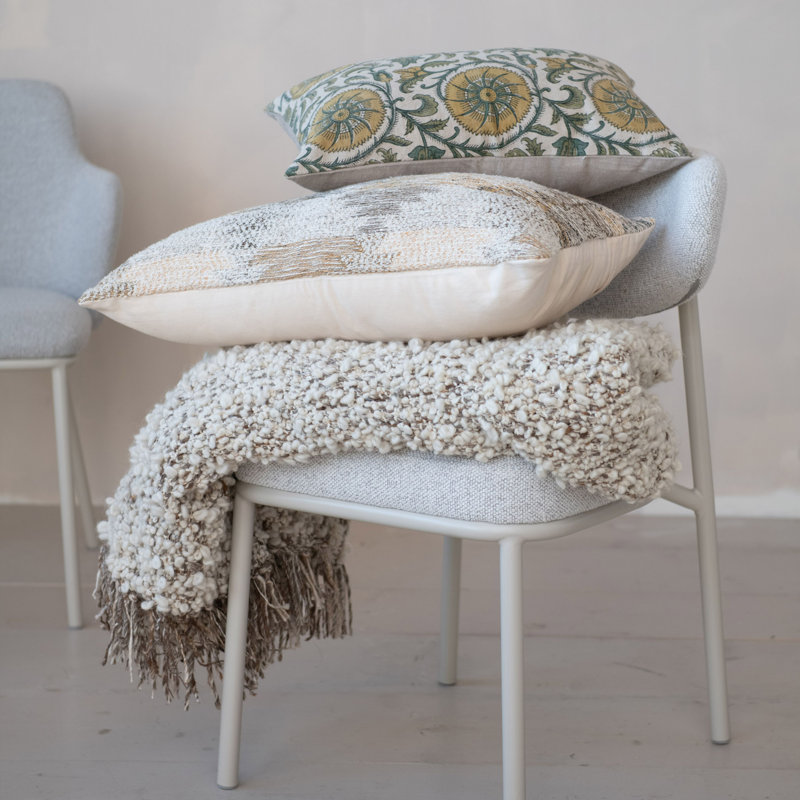 Bloomingville Cozy Haven Wool Blend Shag Throw | Wayfair