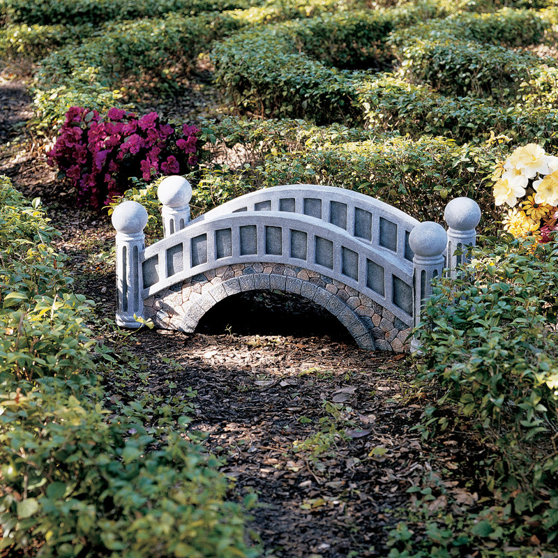 Design Toscano The Halfpence Cobble Stone Bridge Statue & Reviews | Wayfair