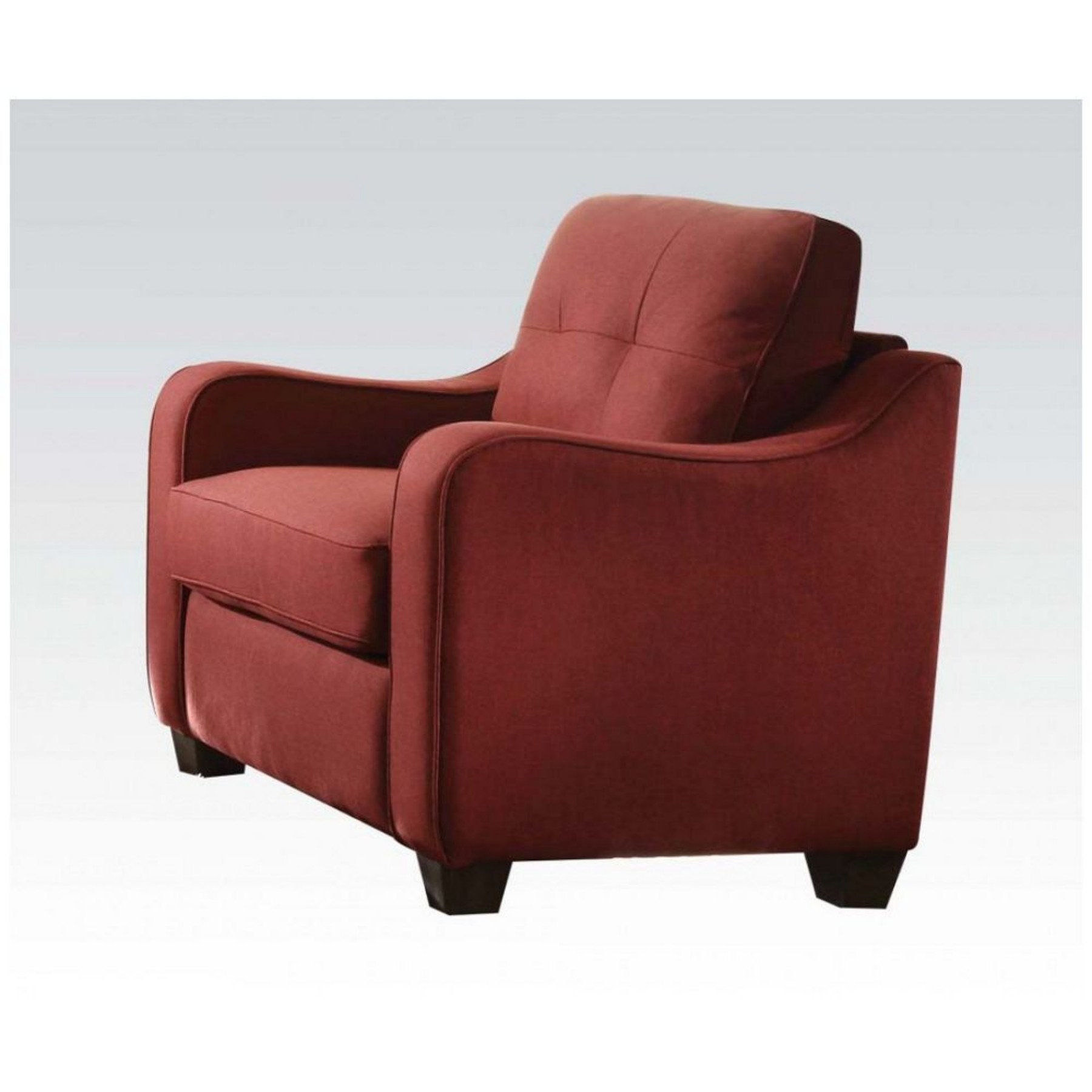 Red Barrel Studio® ACME Cleavon II Chair in Red Linen | Wayfair