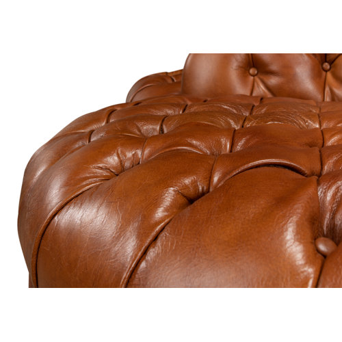 Sarreid Ltd 57'' Leather Sofa | Wayfair