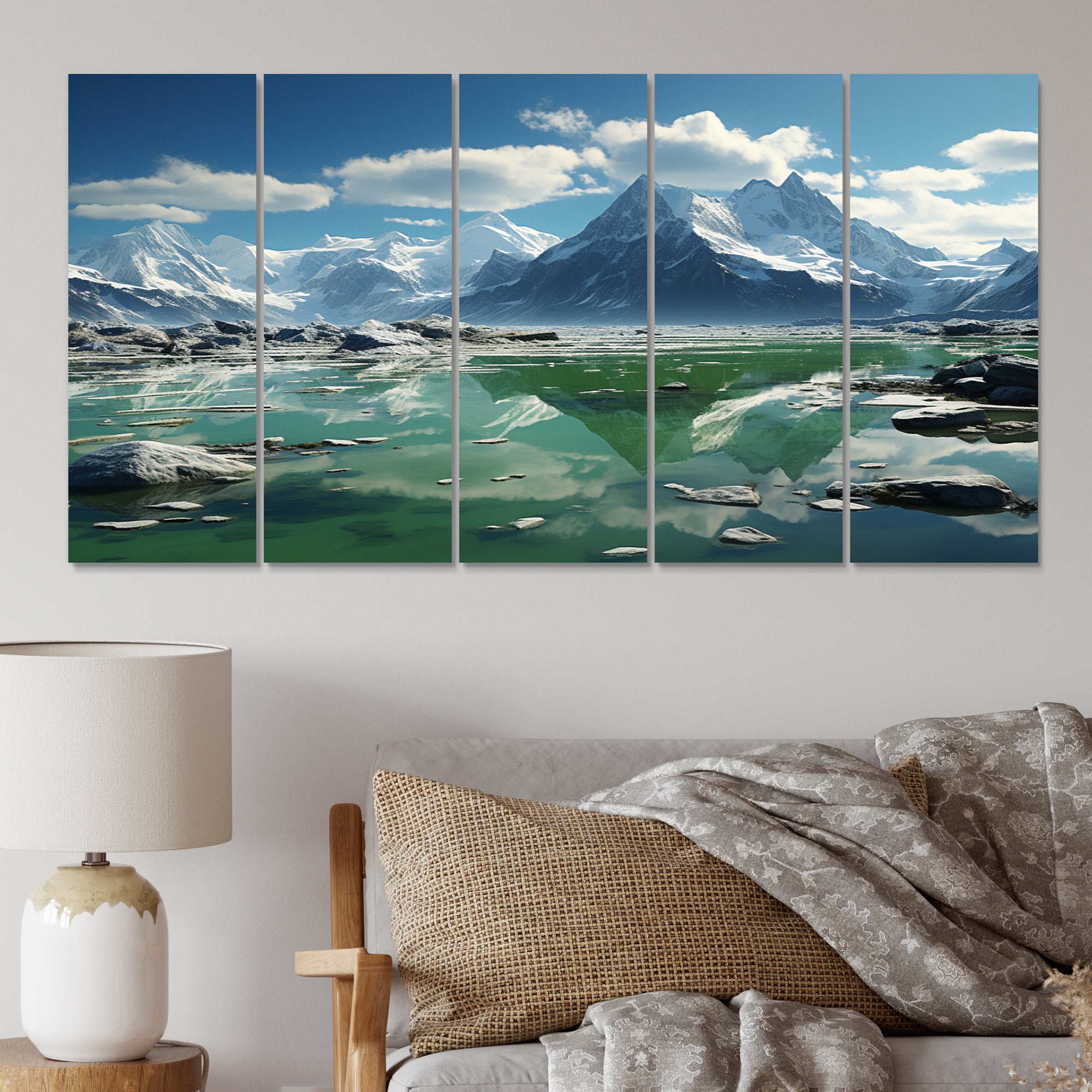 Millwood Pines Green Glacier Frozen Eternity Green II On Canvas 5 ...