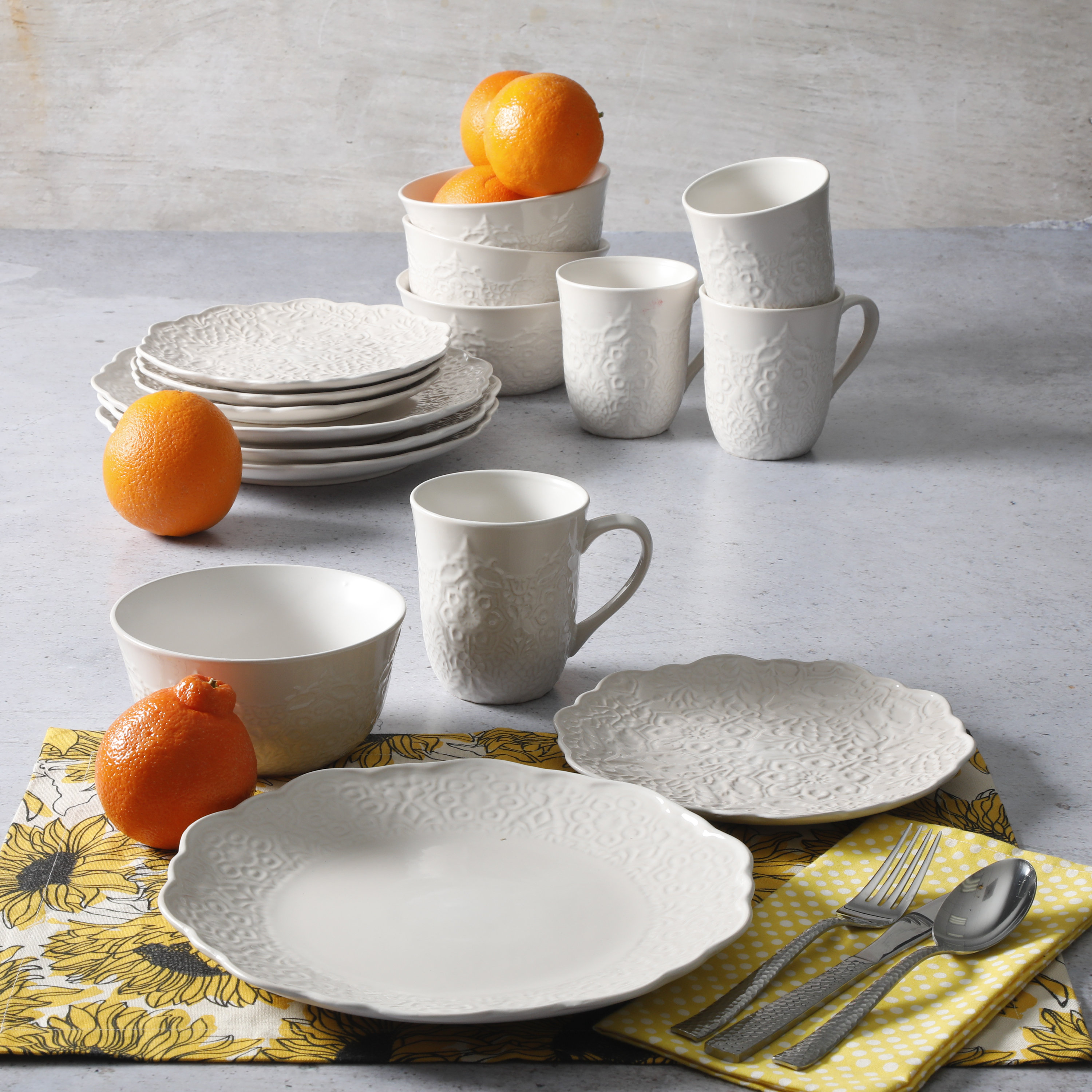 Gibson Portina Rust Hue Stoneware 16 Piece Dinnerware Set & Reviews ...