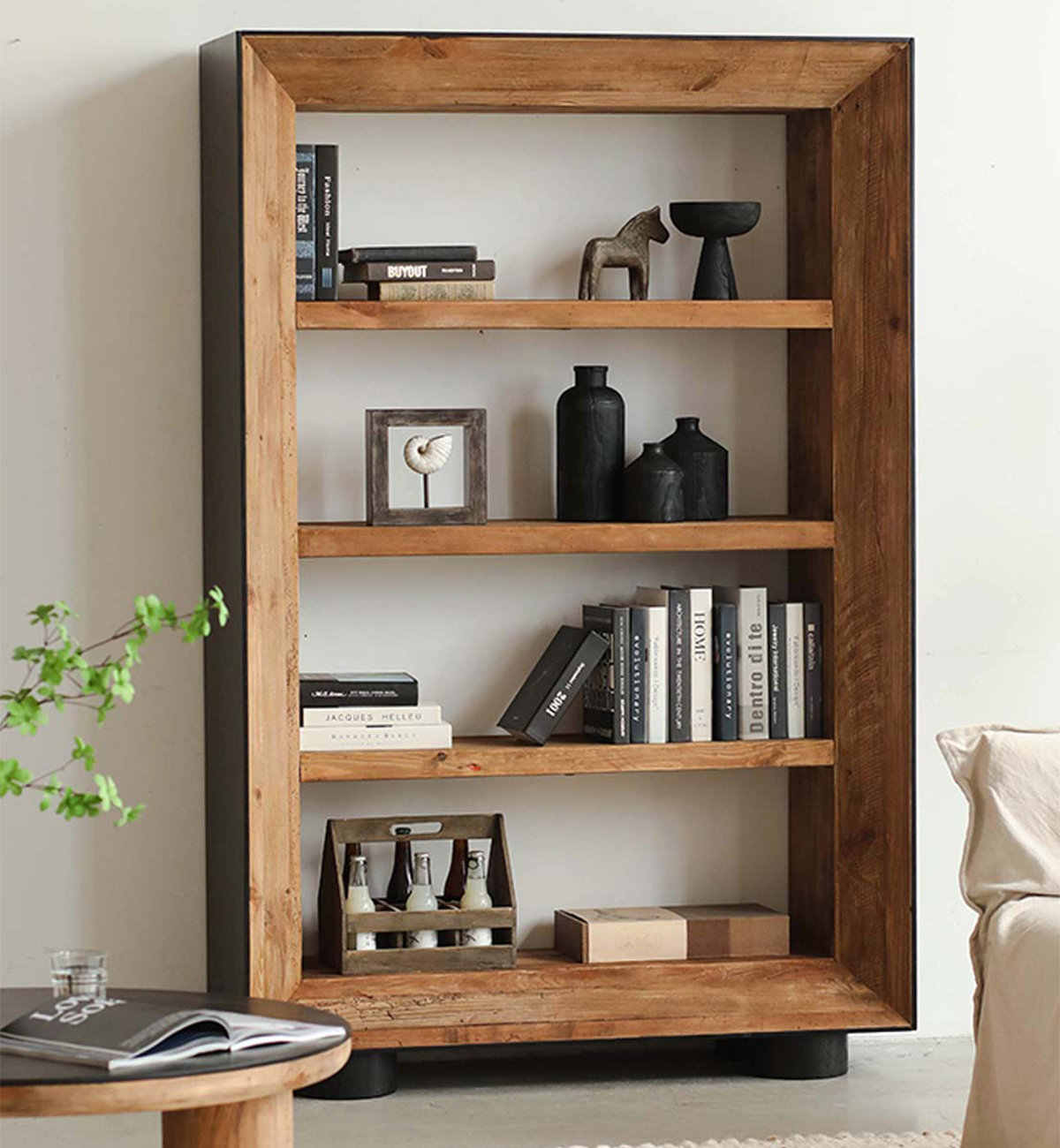 One Allium Way Vintage Wooden Bookshelf With A Rustic Finish - Wayfair ...