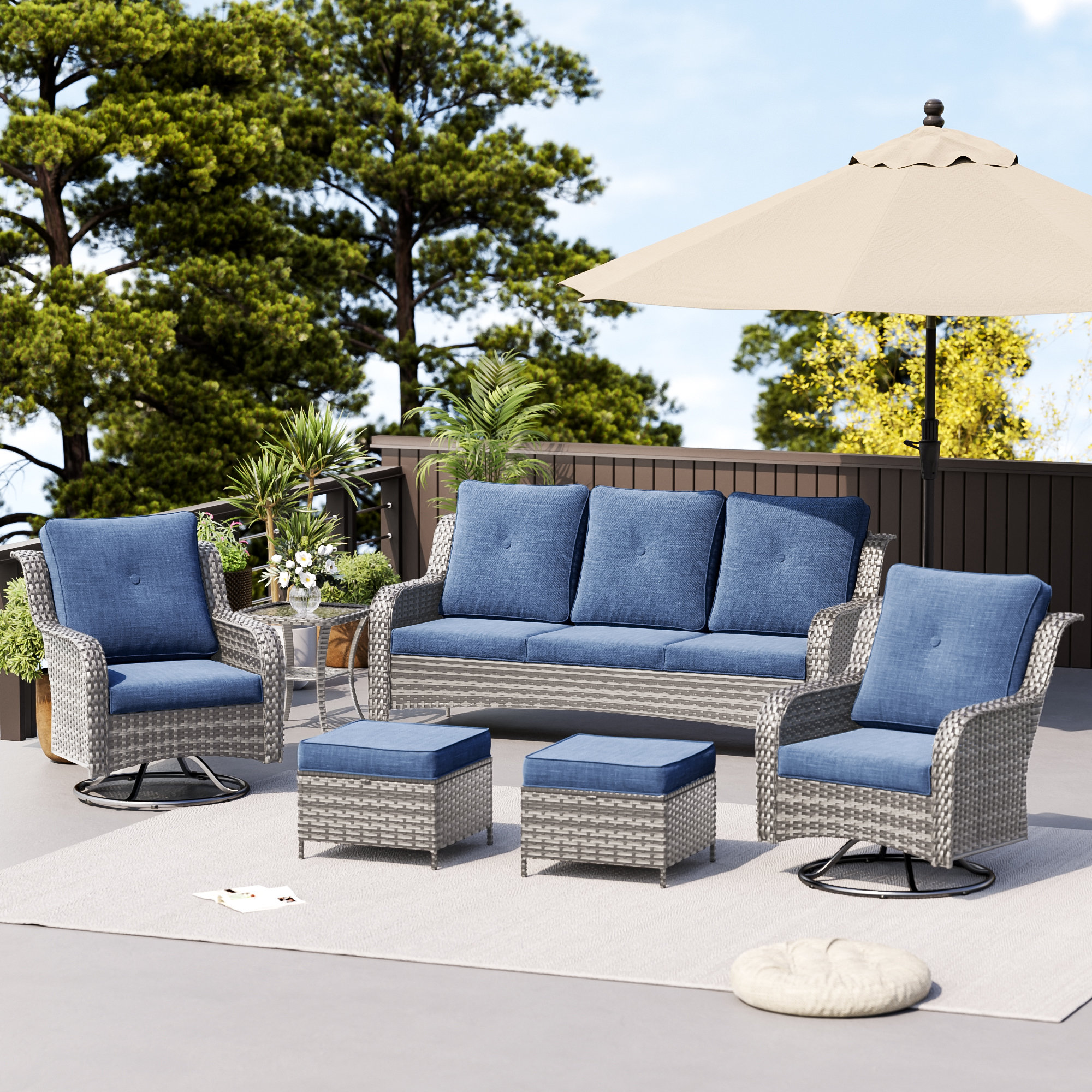 Red Barrel Studio Jeri 5 - Person Outdoor Seating Group | Wayfair