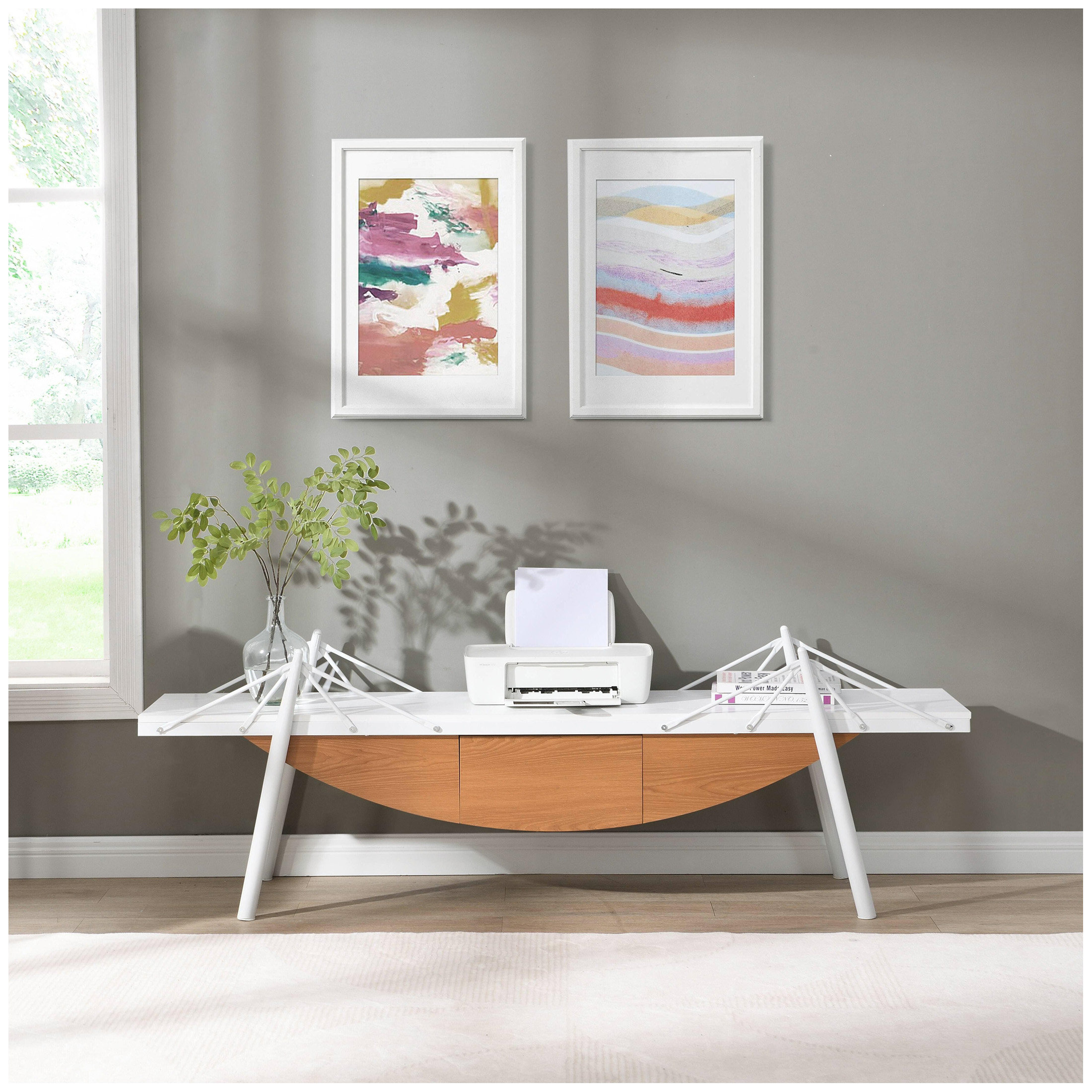 Latitude Run® Sailboat-Shaped TV Stand, 70.87 inch Modern Entertainment ...