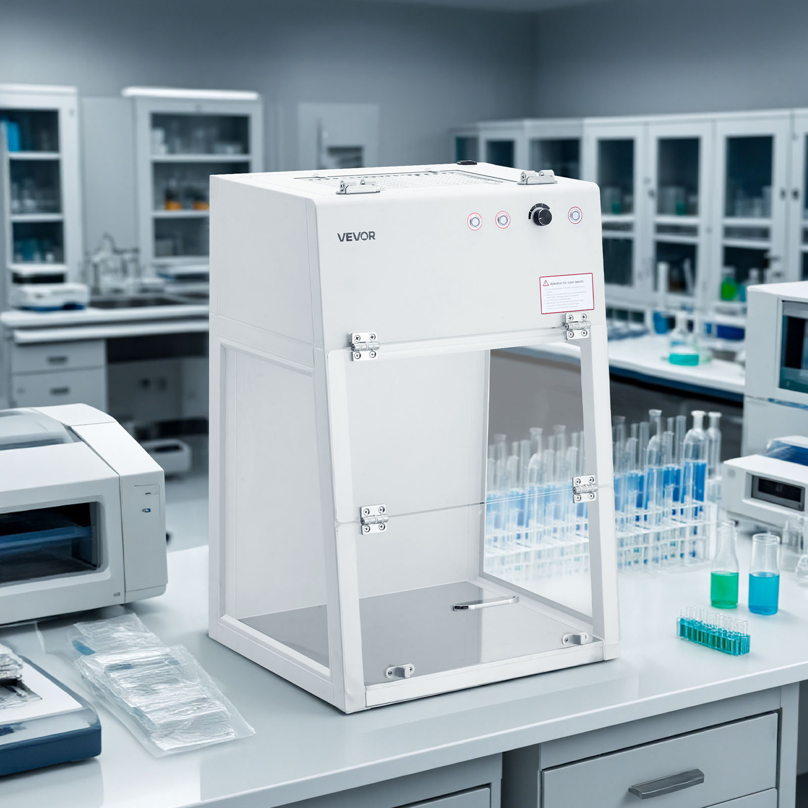 VEVOR Laminar Flow Hood, 20.08 x 20.47 x 23.62 inch Working Area ...