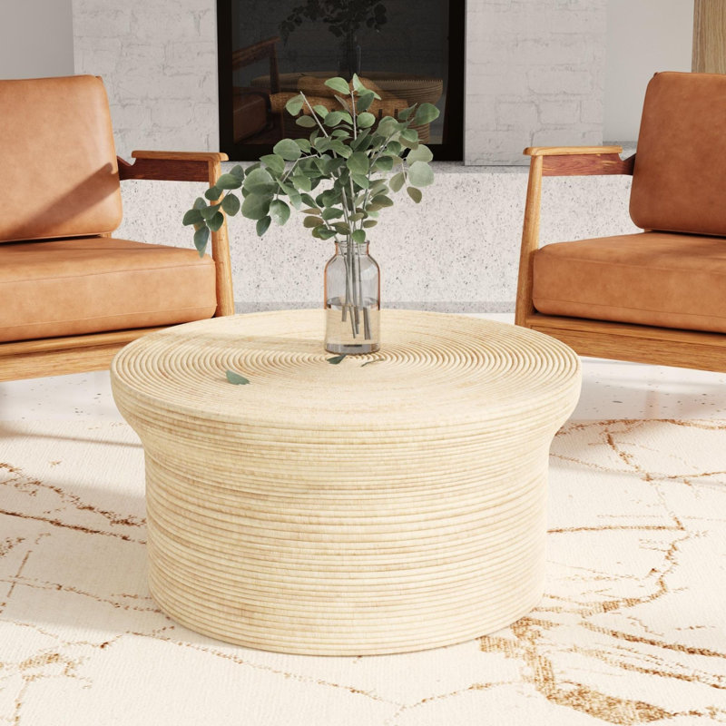 Indigo Road by Egypt Sherrod Naya Round Raffia Coffee Table | Wayfair