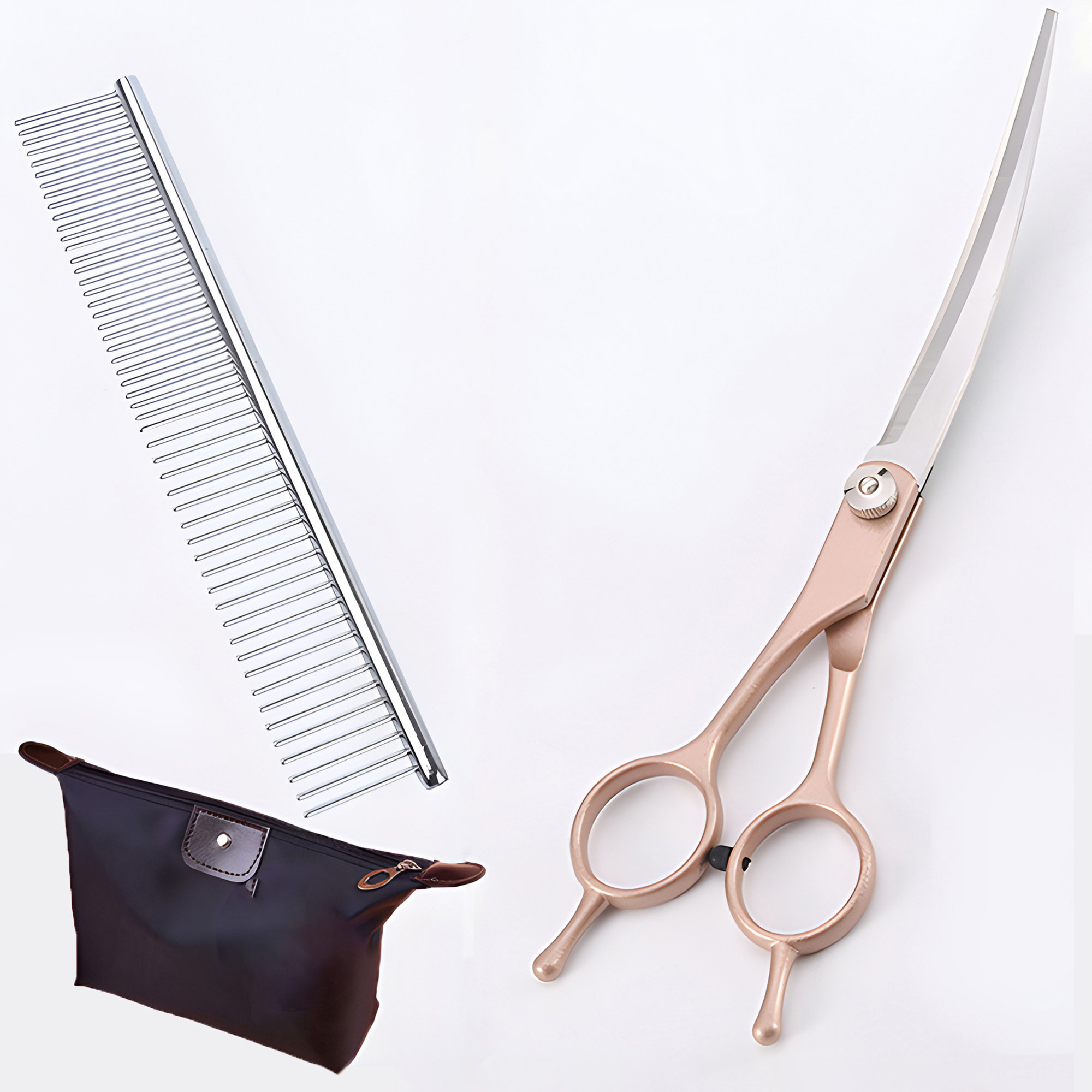 NUODA Scissor And Steel Comb Set, Comes With Storage Bag, Convenient ...
