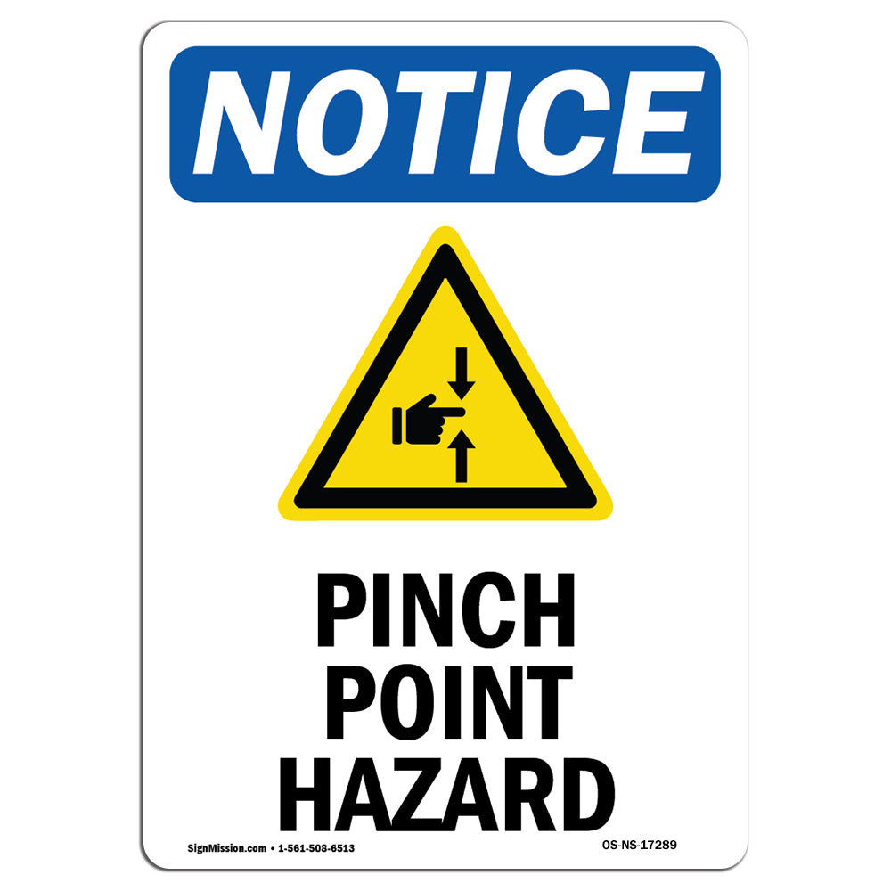 SignMission Pinch Point Hazard Sign with Symbol | Wayfair