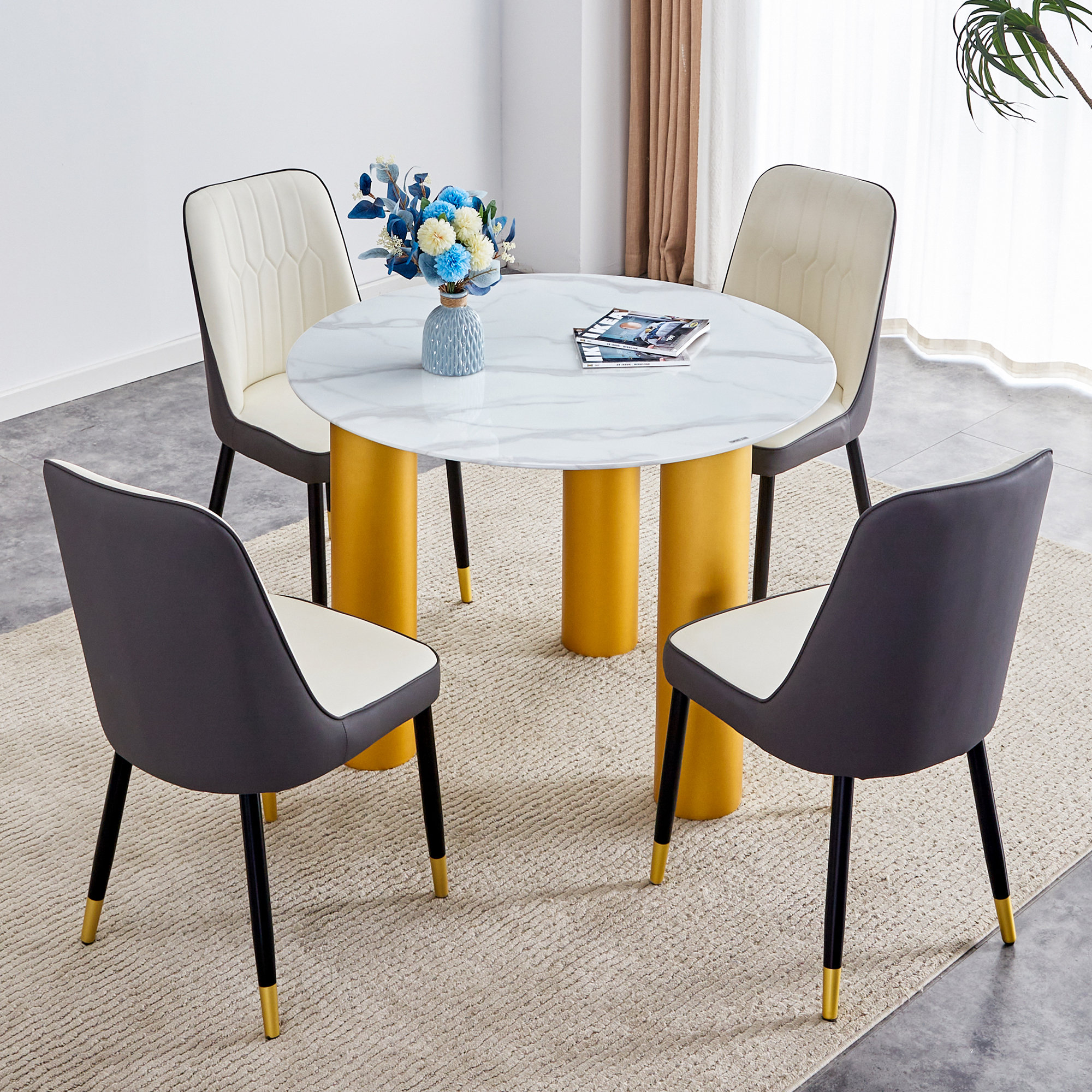 Mercer41 5-Piece Round Dining Table Set | Wayfair