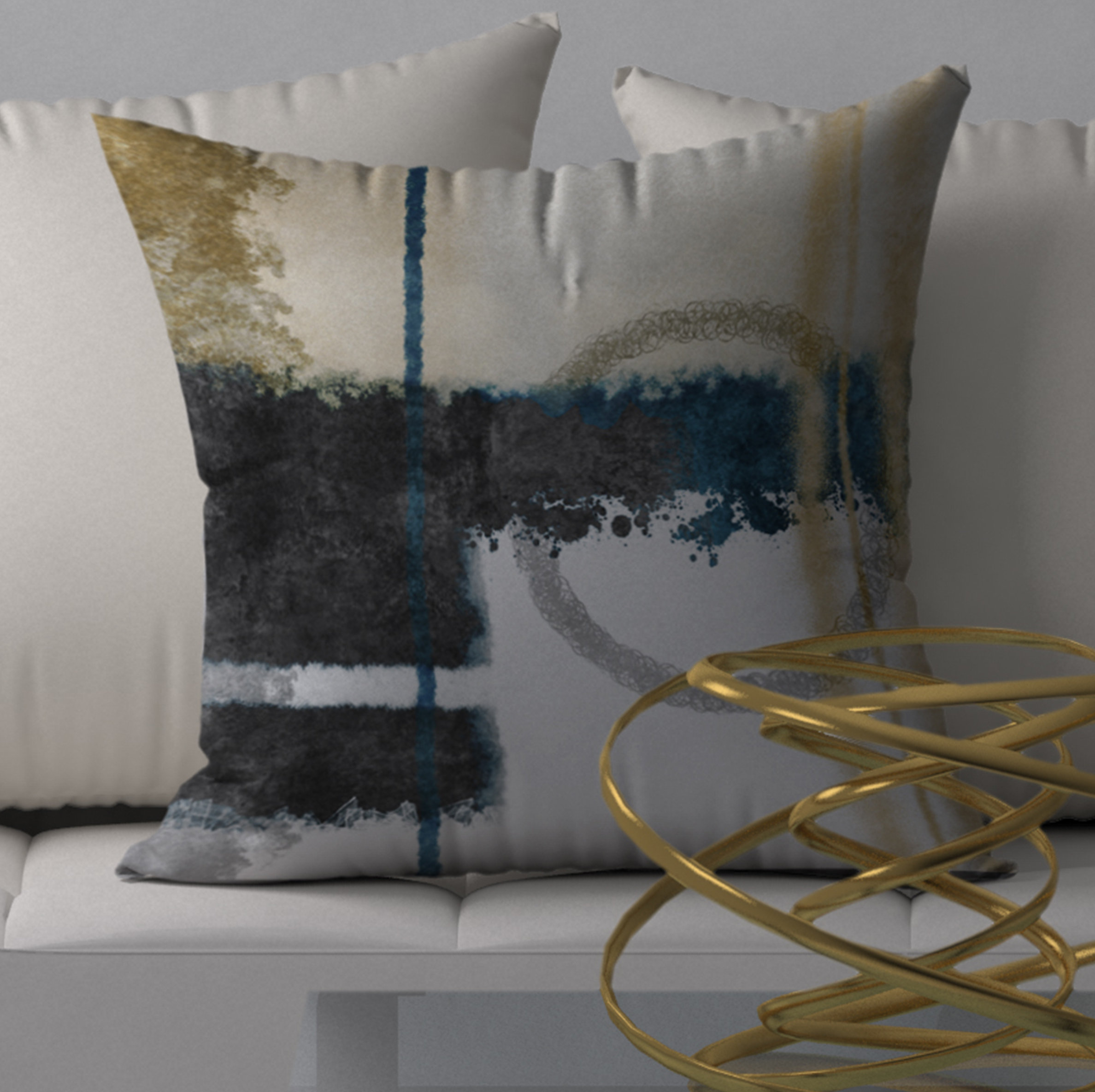 LeRoi Products Power Unique Square Pillow Cover & Insert | Wayfair