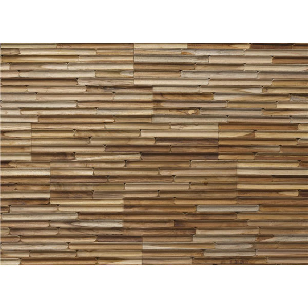Gracie OaksUltraWood Concave Reclaimed Upcycled Solid Teak Wood - Wall ...