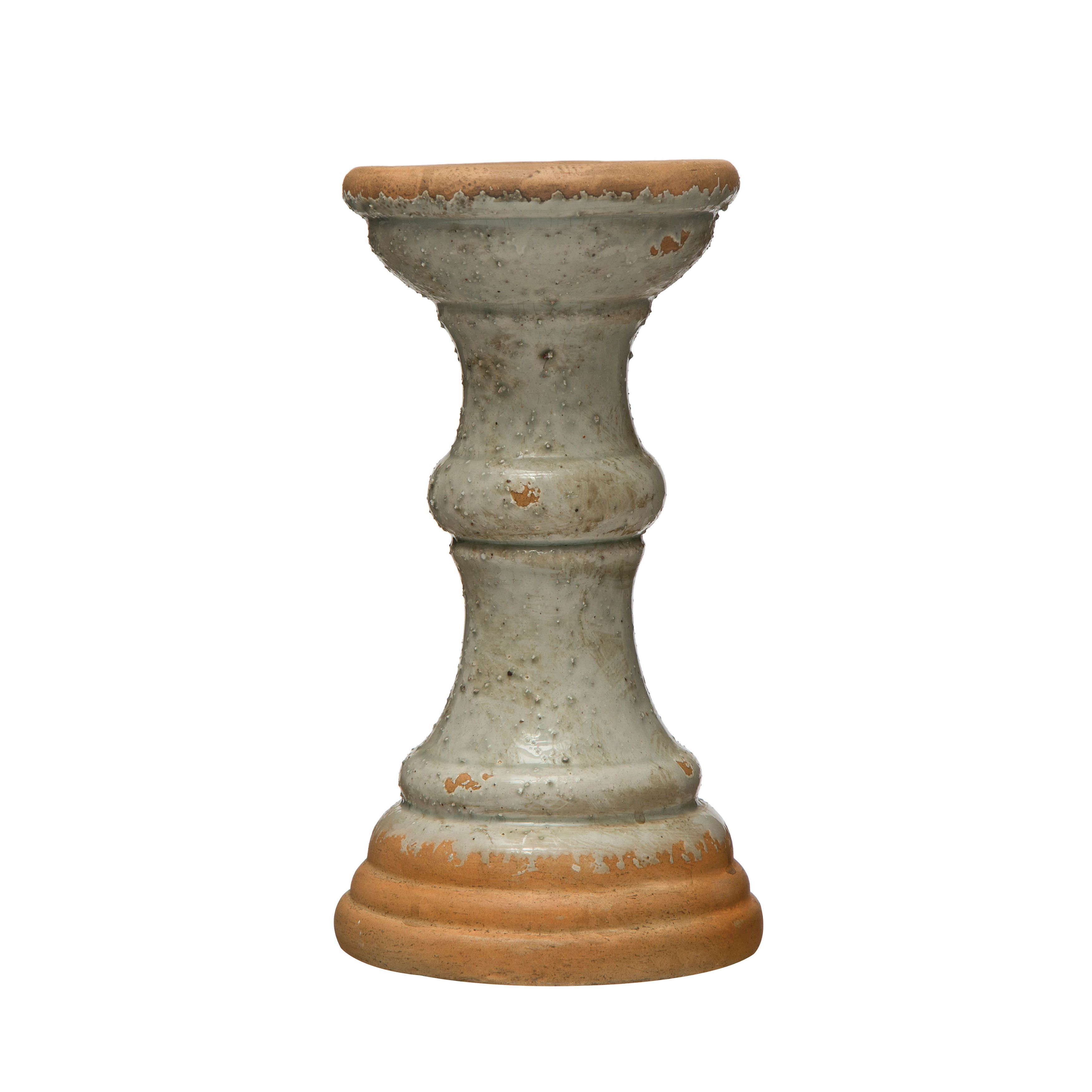 Bungalow Rose 2 Piece Terracotta Tabletop Pillar Set | Wayfair