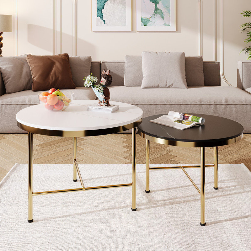Mercer41 Round Nesting Coffee Table | Wayfair
