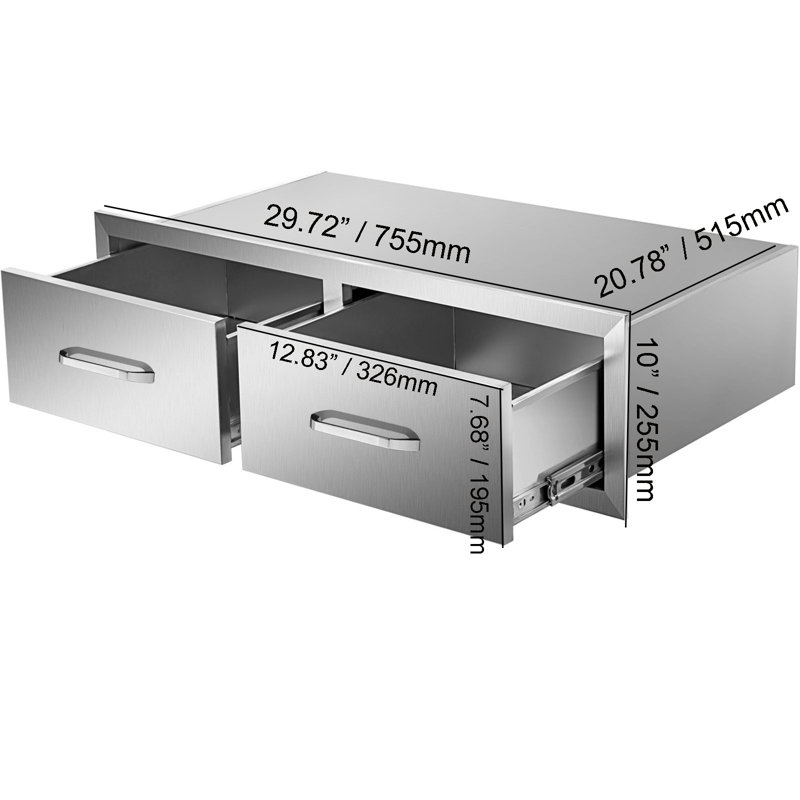 VEVOR Outdoor Kitchen Drawer 30" W Drop-In Drawer & Reviews | Wayfair