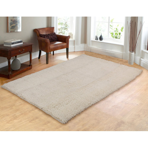Wrought Studio Haygood Handmade Shag Cotton Ivory Rug & Reviews | Wayfair