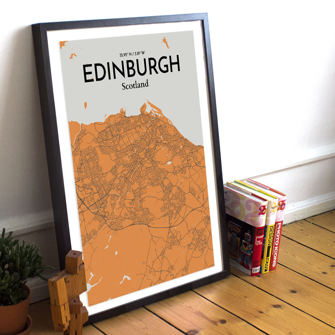East Urban Home Edinburgh City Map - Unframed Graphic Art Print on ...