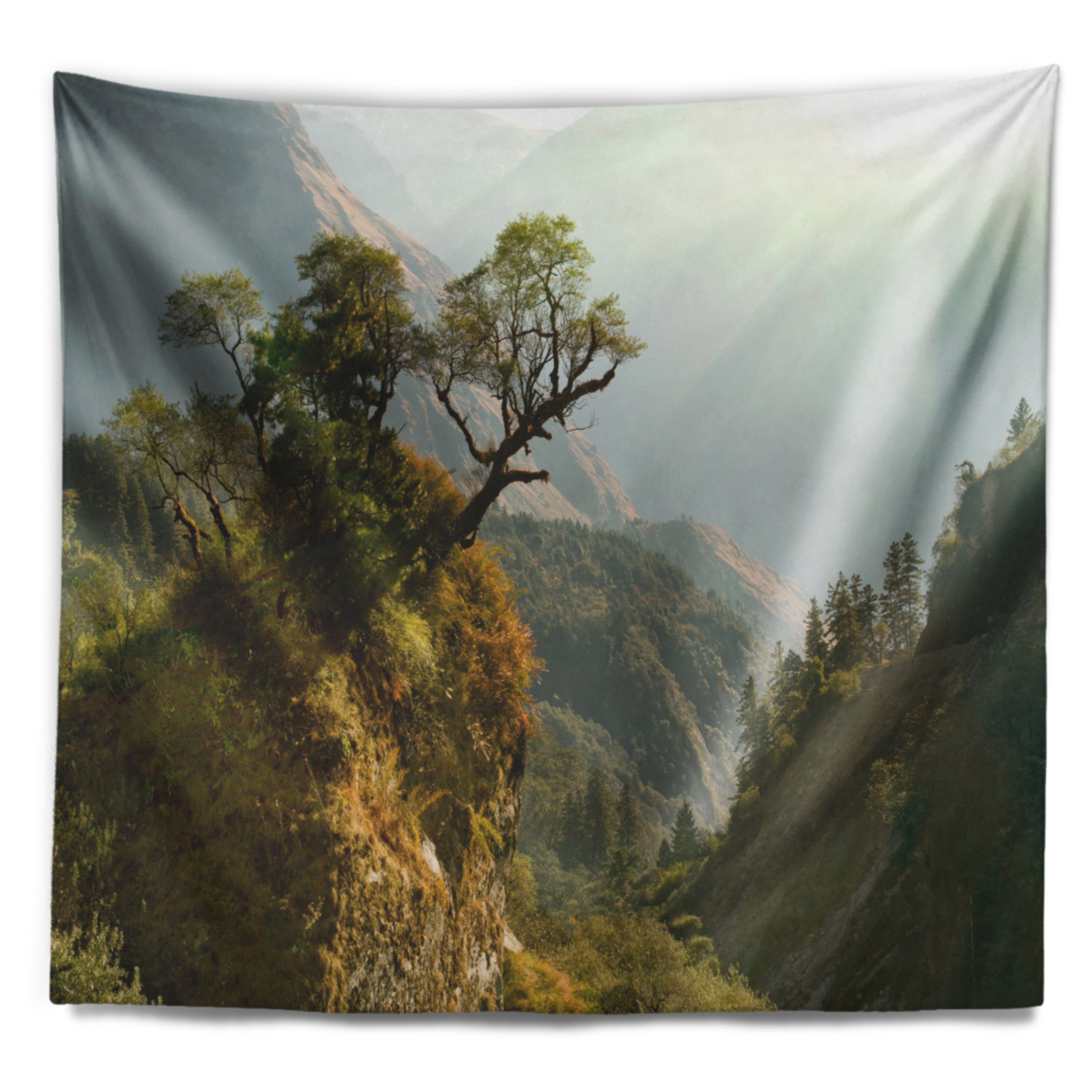 East Urban Home Enchanted Nepal Mountains Tapestry | Wayfair
