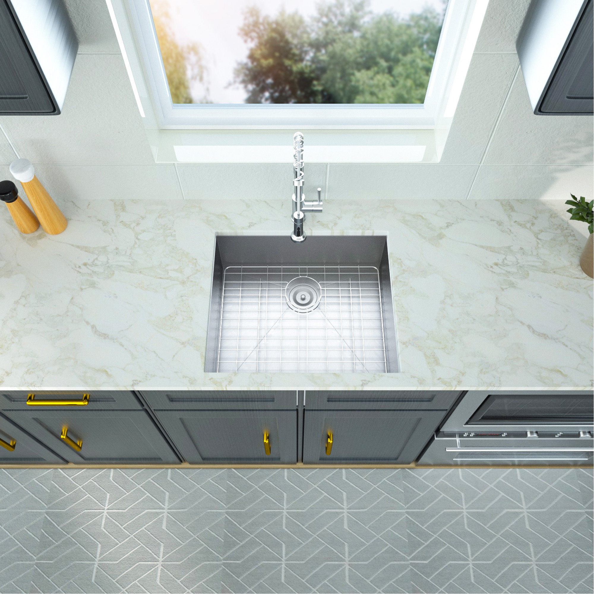 TYUNABRN 25 Inch Undermount Sink - 25"X22"X9" Undermount Stainless ...