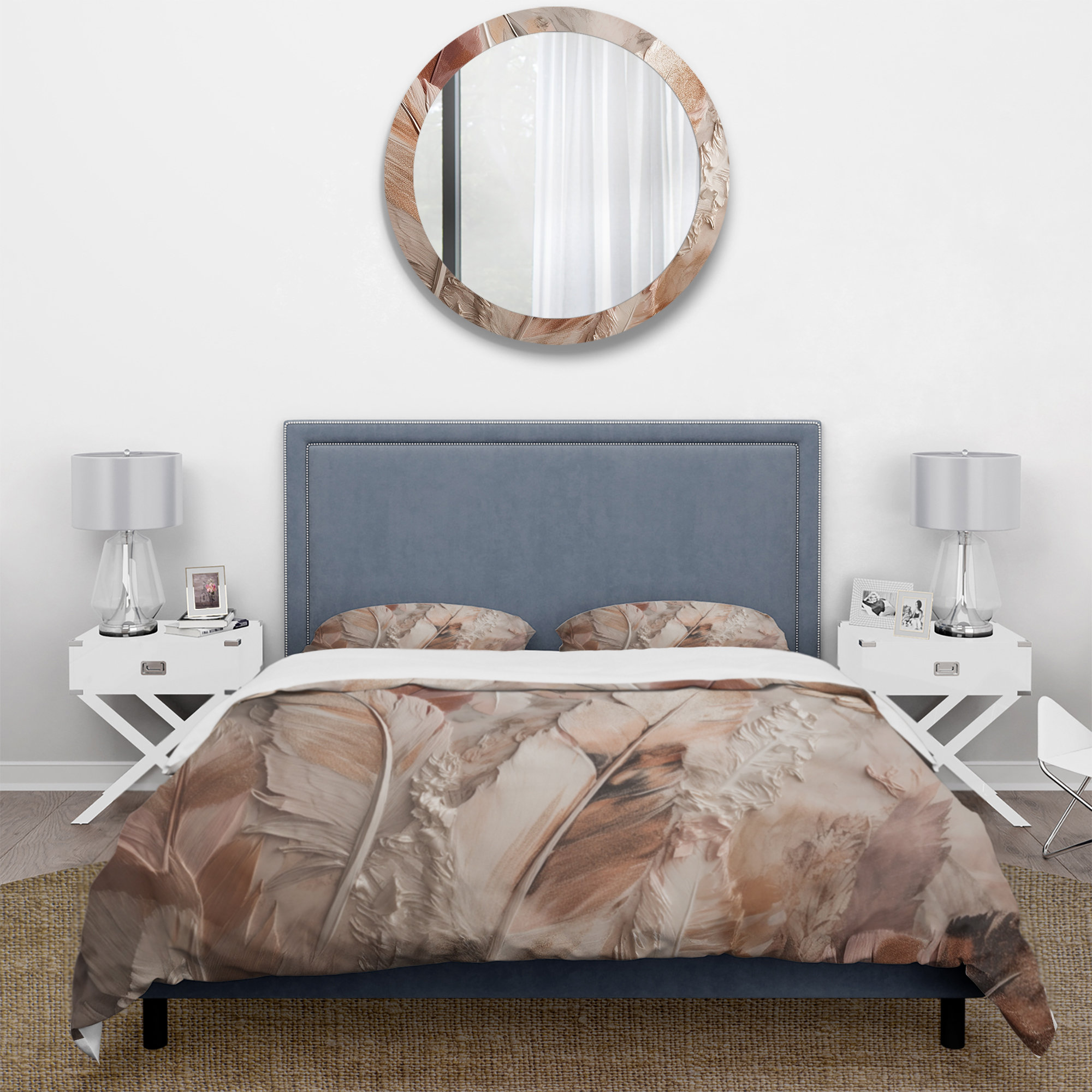 Design Art Gold Glamorous Feathers Of Boho Fantasy V - Glam Feather ...