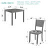 Lark Manor™ Rabinowitz Square 34.5'' L x 34.5'' W Restaurant Dining Set ...