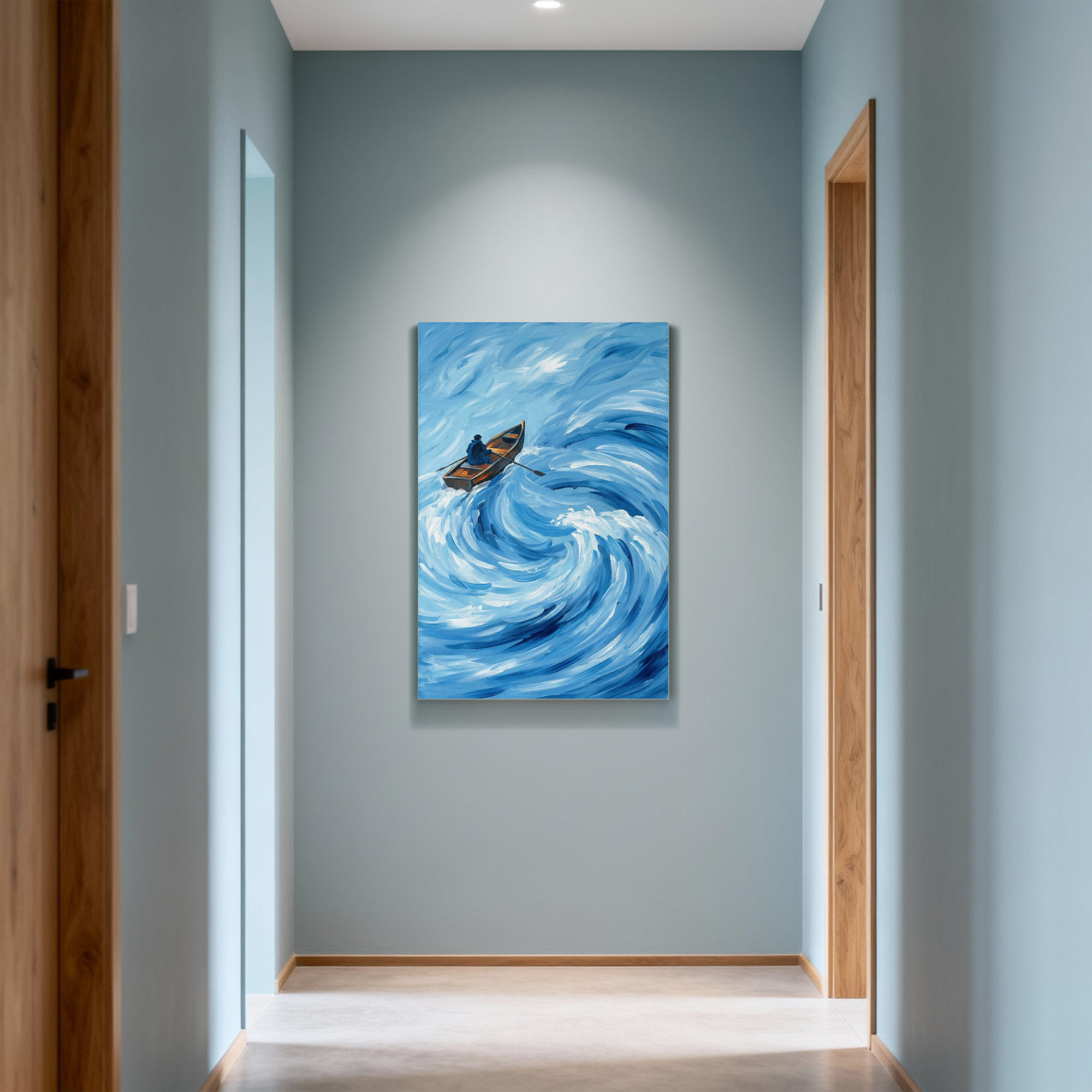 Red Barrel Studio Fashion Man In Boat On Turbulent Ocean Waves ...