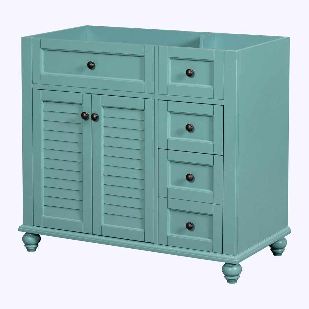 Ebern Designs Free Standing Vanity Set with 2 Drawers& Soft Closing ...