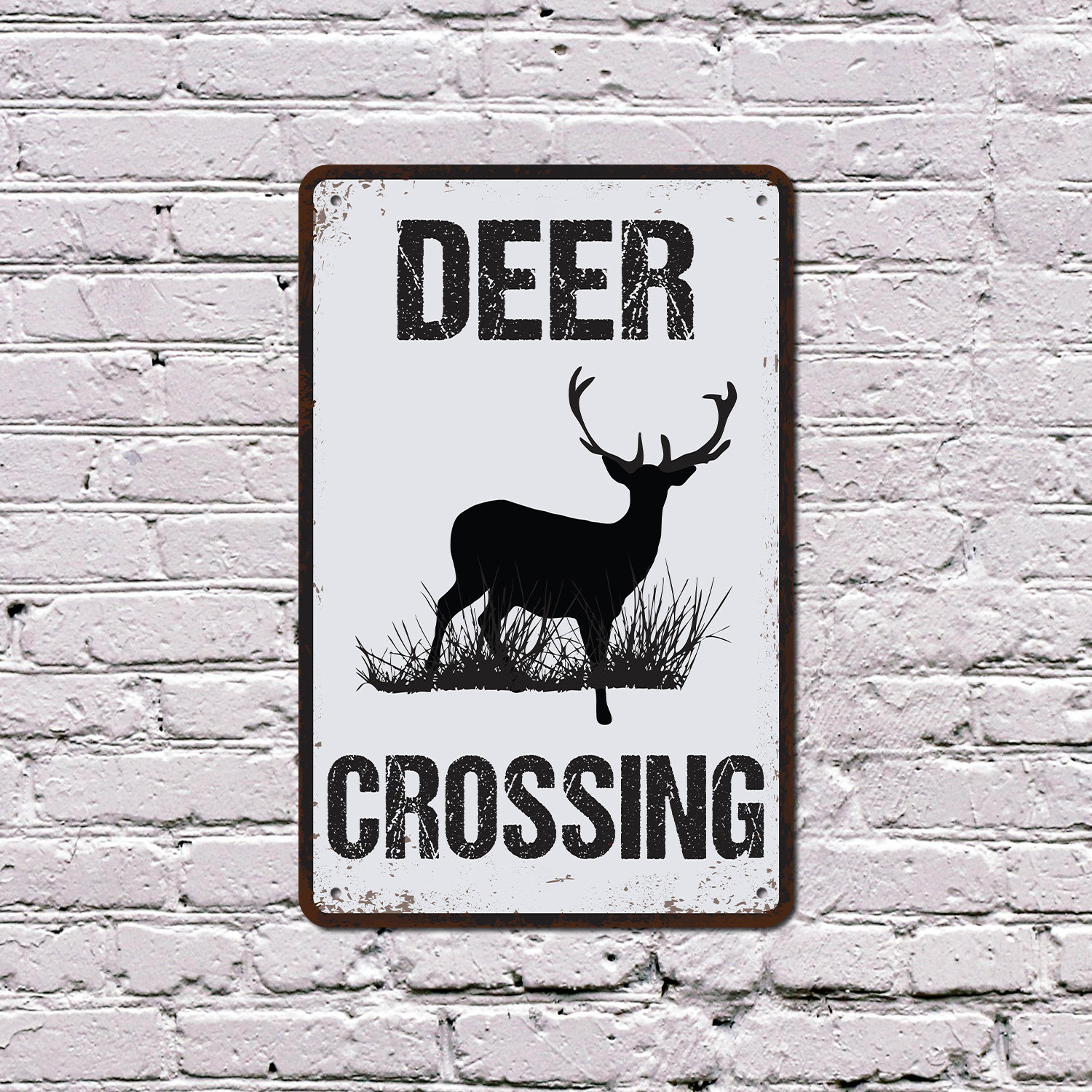 SignMission Buck Deer Crossing Distressed (2 Pack) 8 Inch x 12 Inch ...