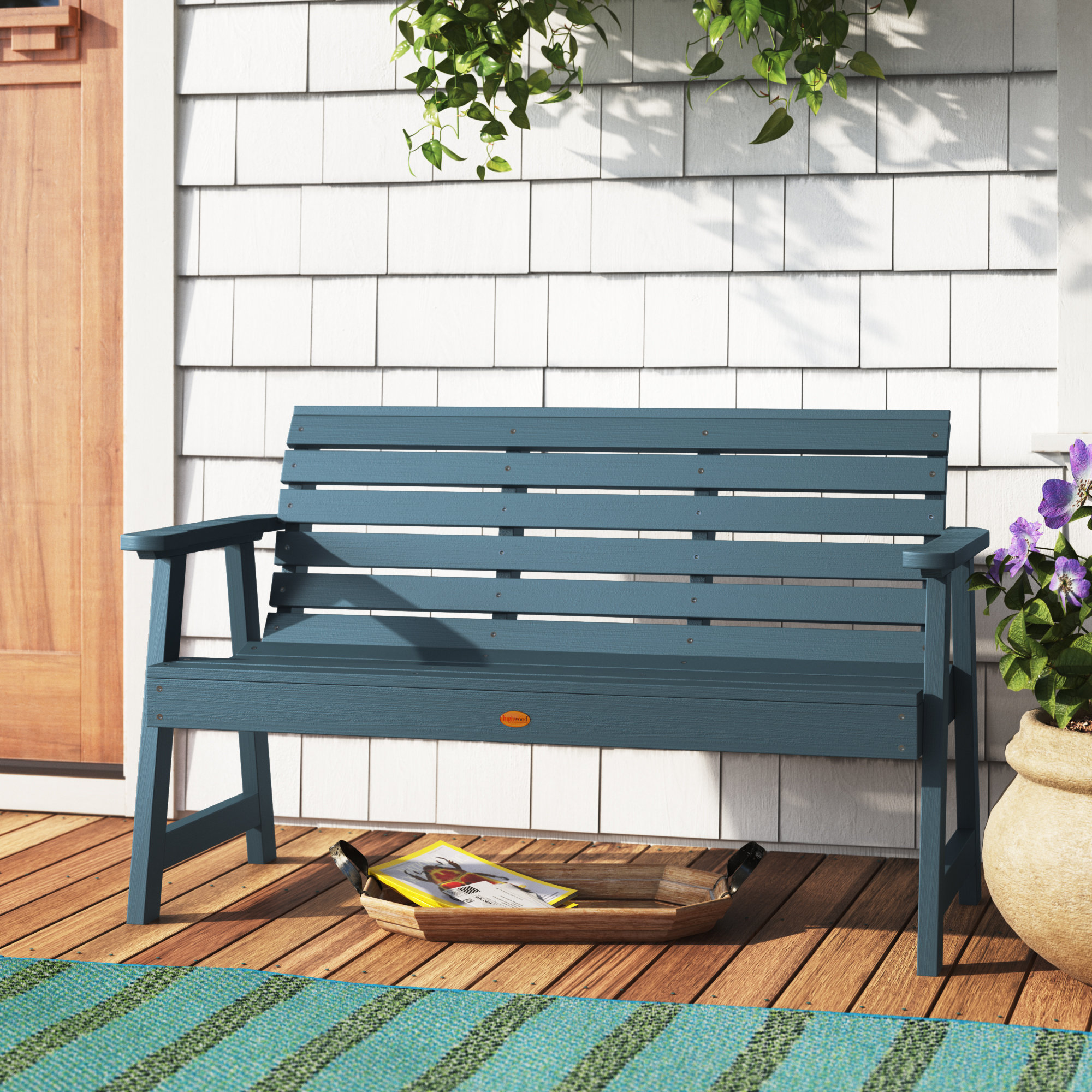 Beachcrest Home™ Midwest Plastic Garden Bench & Reviews | Wayfair