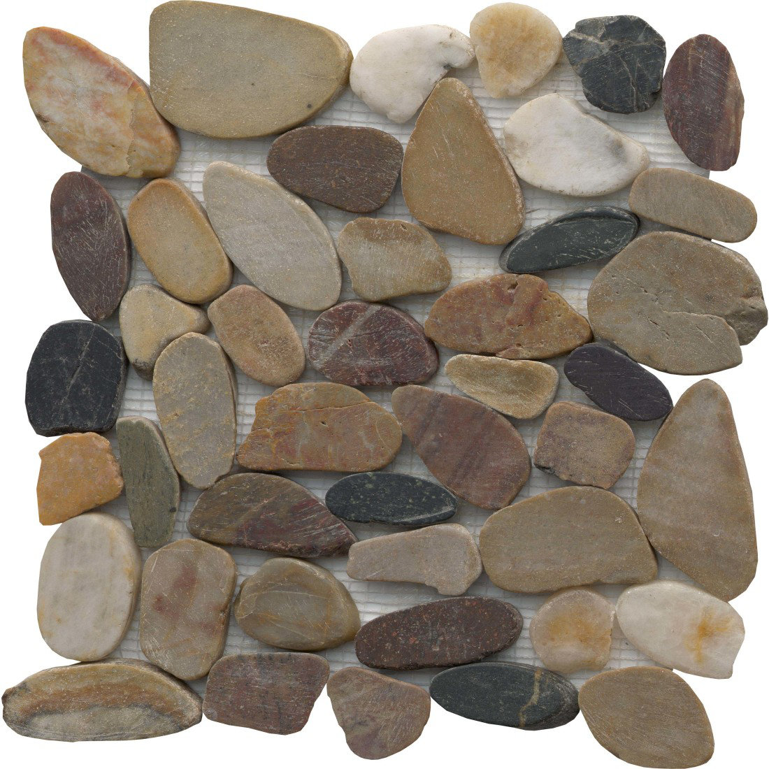 Emser Tile Rivera Pebbles Flt Gold 12 in. x 12 in. Honed Pebbles Floor ...