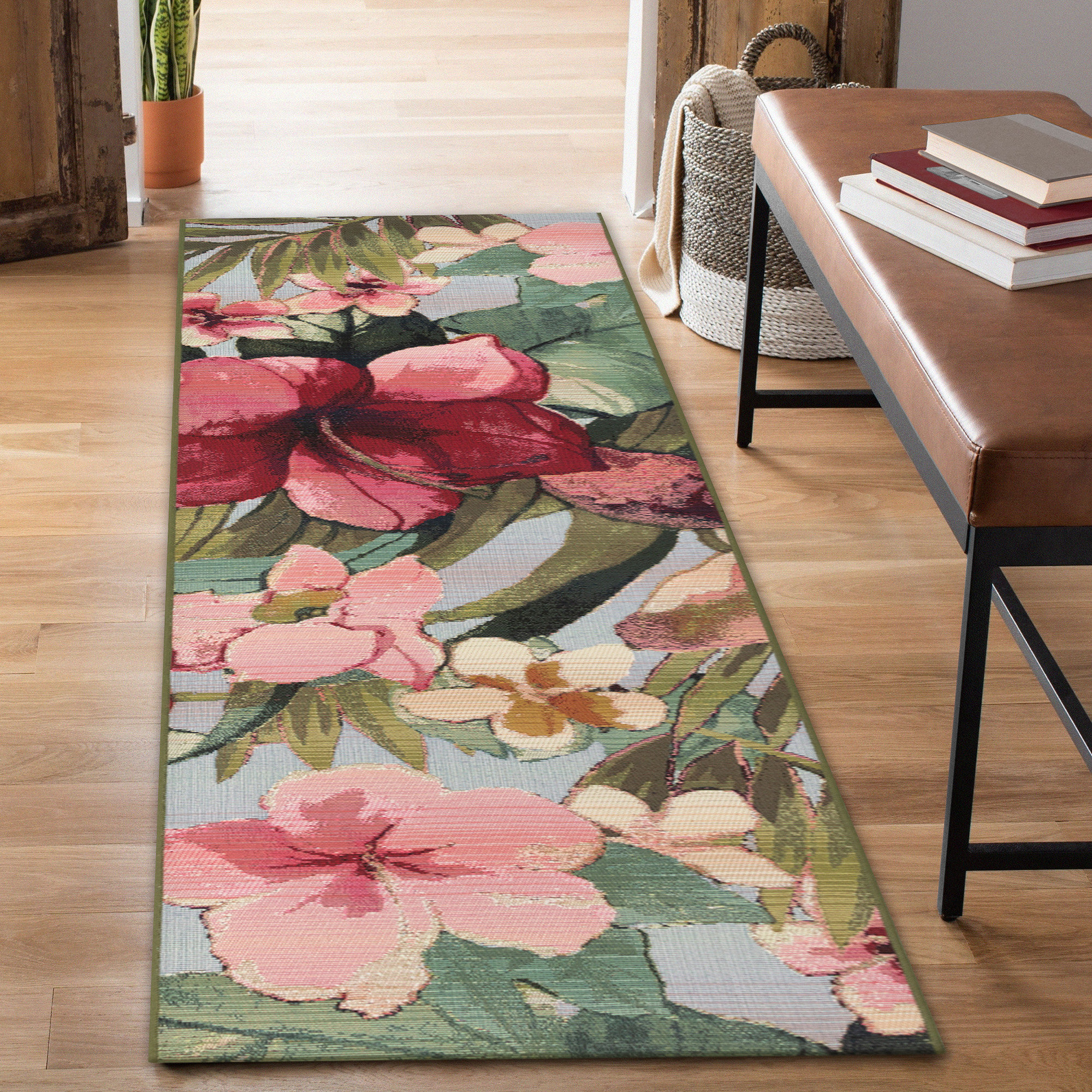 Beachcrest Home Tapis d'intérieur / extérieur floral Kenilworth et Commentaires - Wayfair Canada